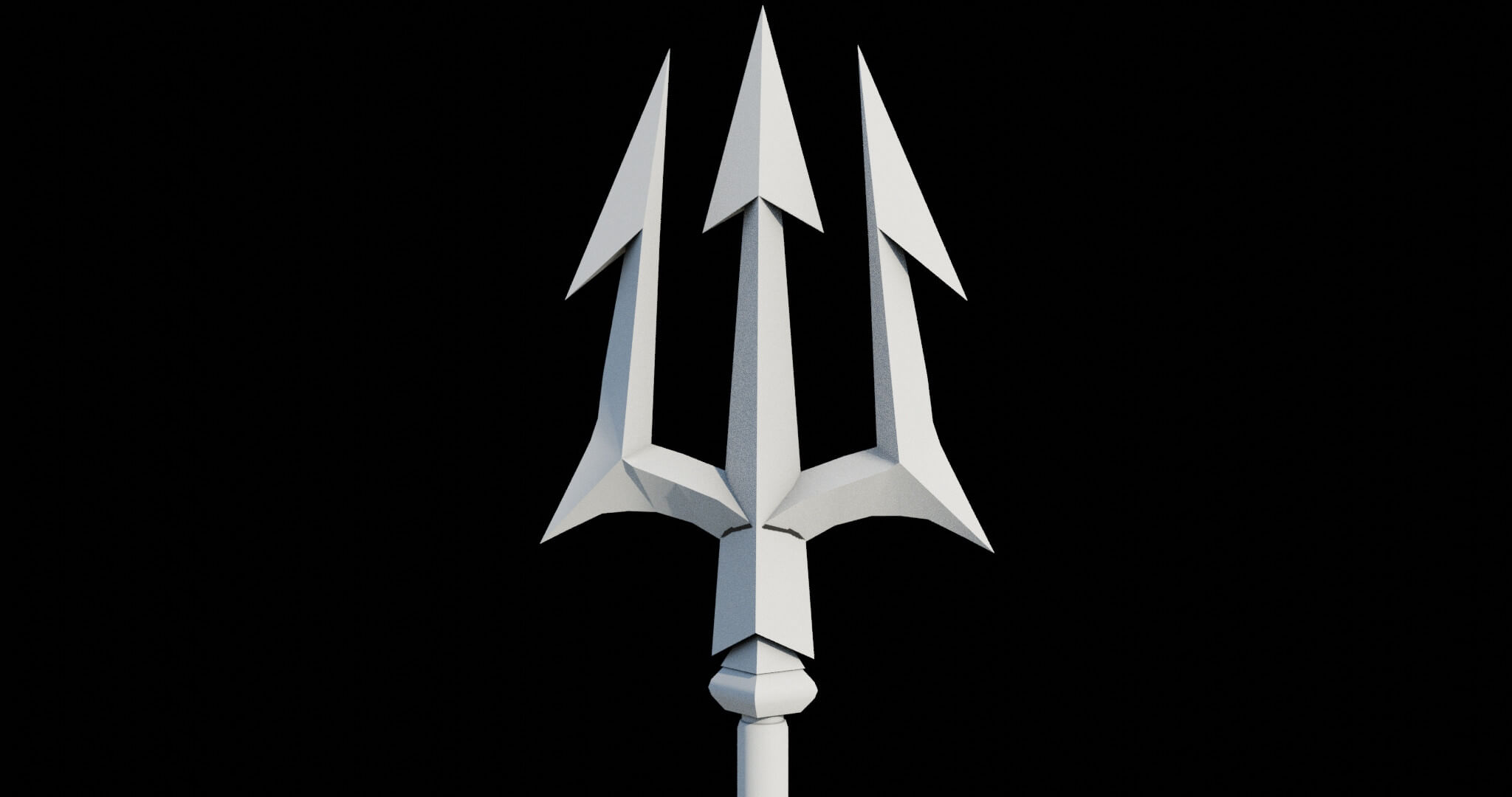 Medieval Trident 01 Gold - 3D Model by Eight Vertex