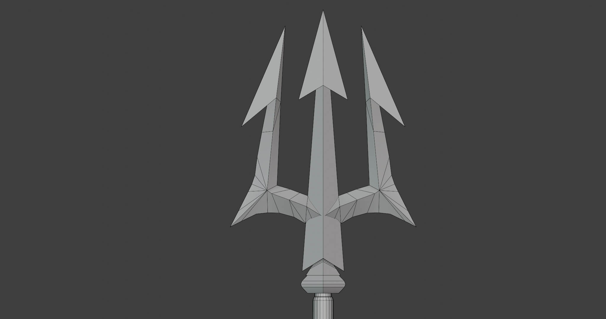Medieval Trident 01 Gold - 3D Model by Eight Vertex