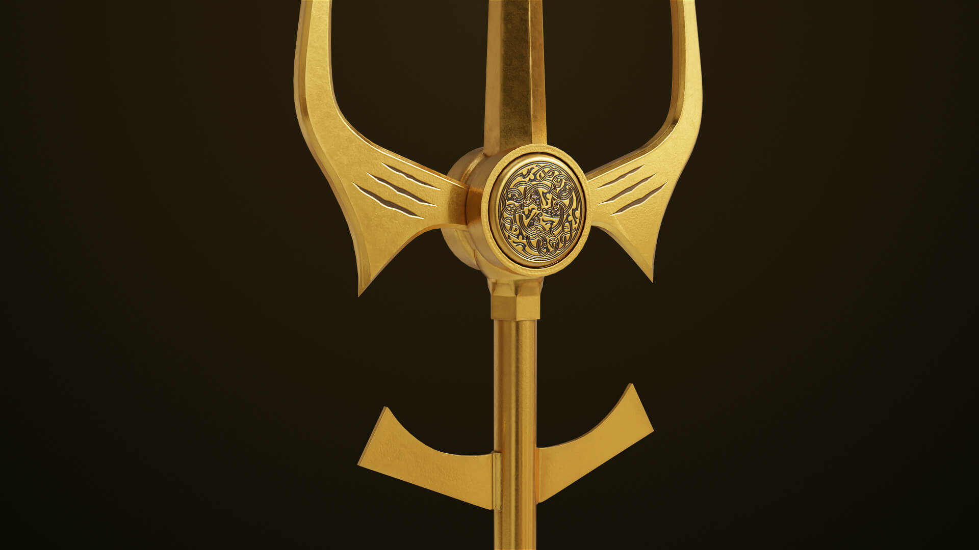 Medieval Trident 02 All PBR Unity UE Textures - 3D Model by Eight Vertex