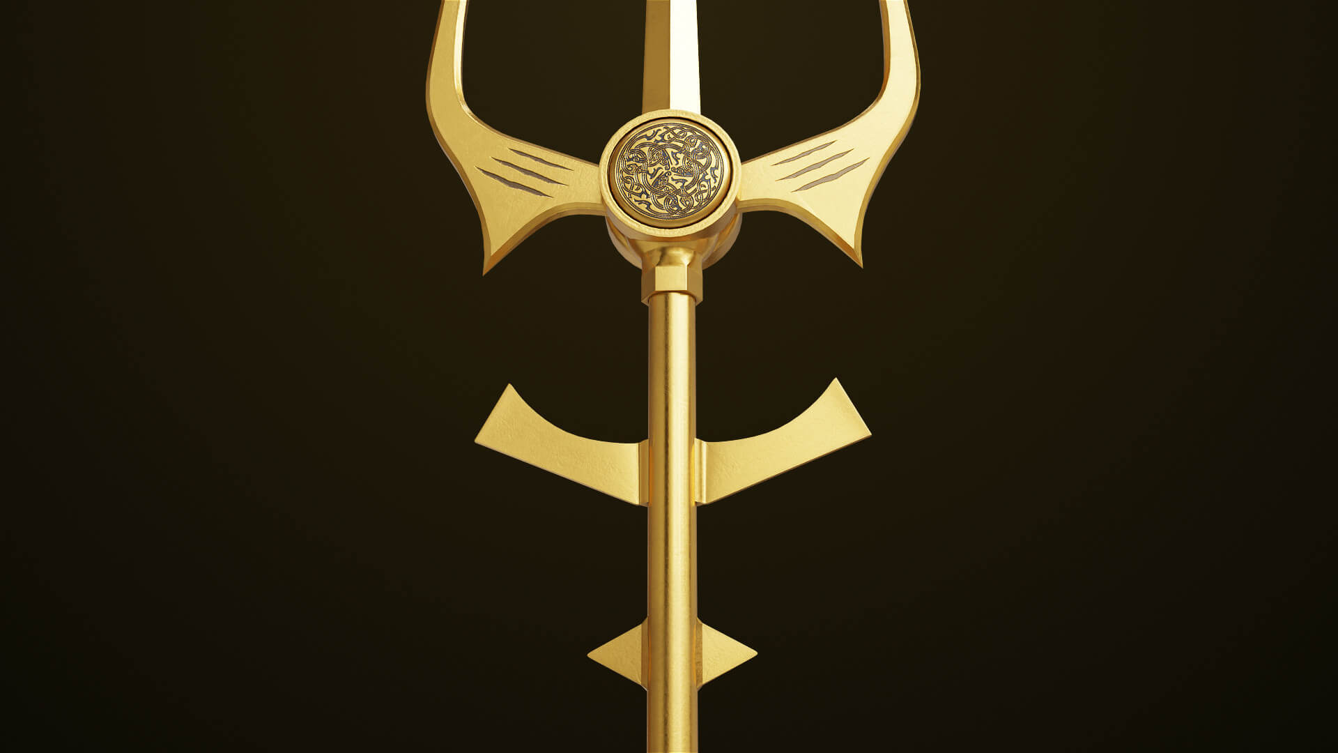 Medieval Trident 02 All PBR Unity UE Textures - 3D Model by Eight Vertex