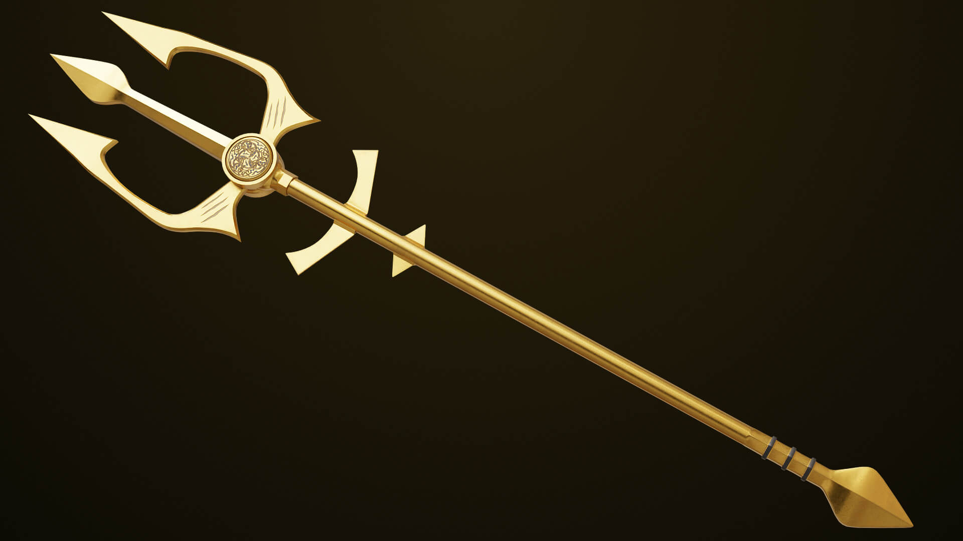 Medieval Trident 02 All PBR Unity UE Textures - 3D Model by Eight Vertex