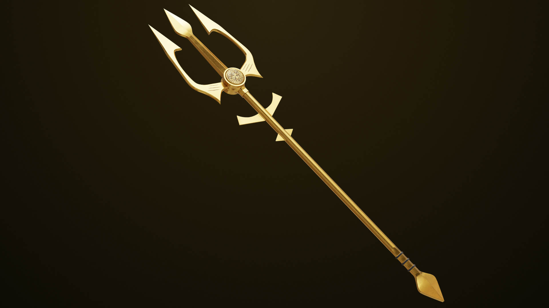 Medieval Trident 02 All PBR Unity UE Textures - 3D Model by Eight Vertex