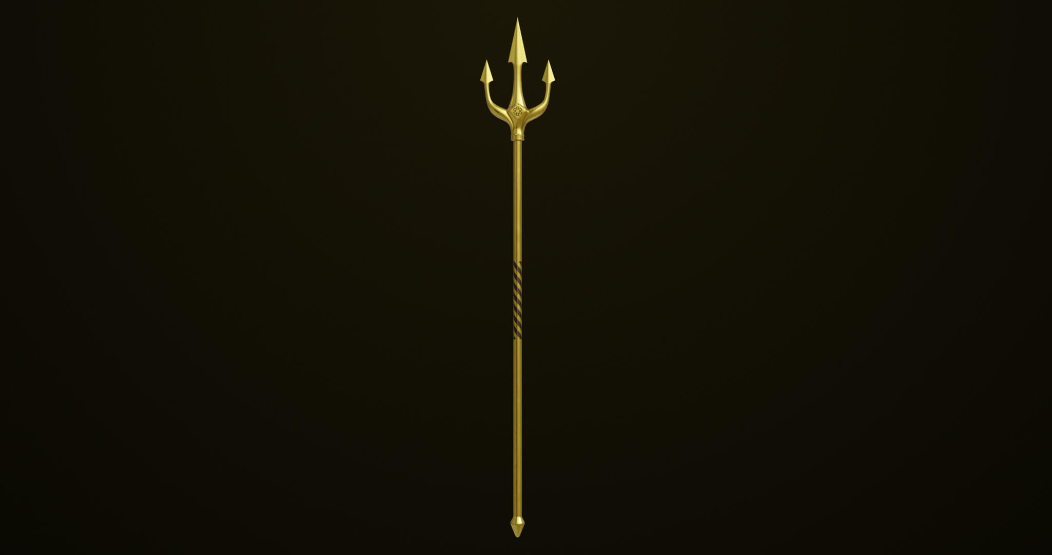 Medieval Trident 03 Gold - 3D Model by Eight Vertex