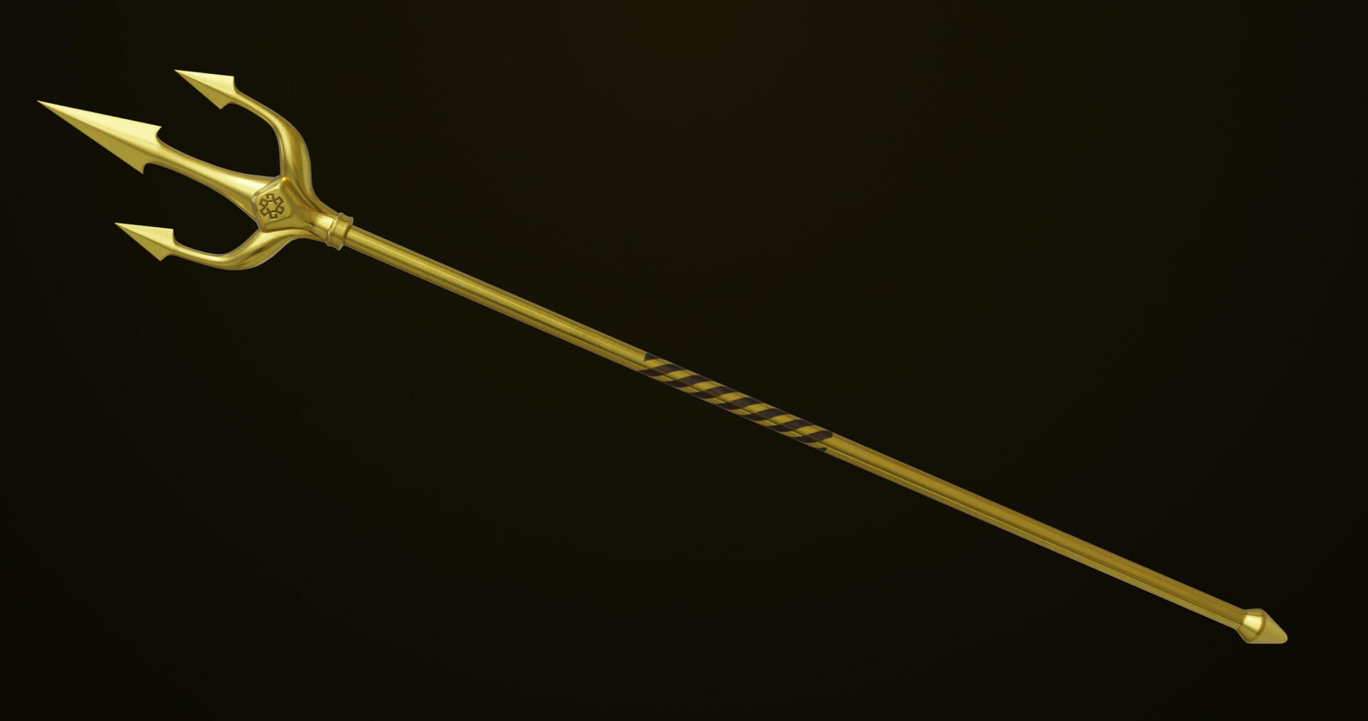 Medieval Trident 03 Gold - 3D Model by Eight Vertex