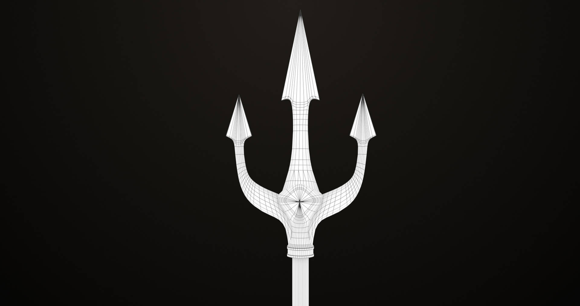 Medieval Trident 03 Gold - 3D Model by Eight Vertex