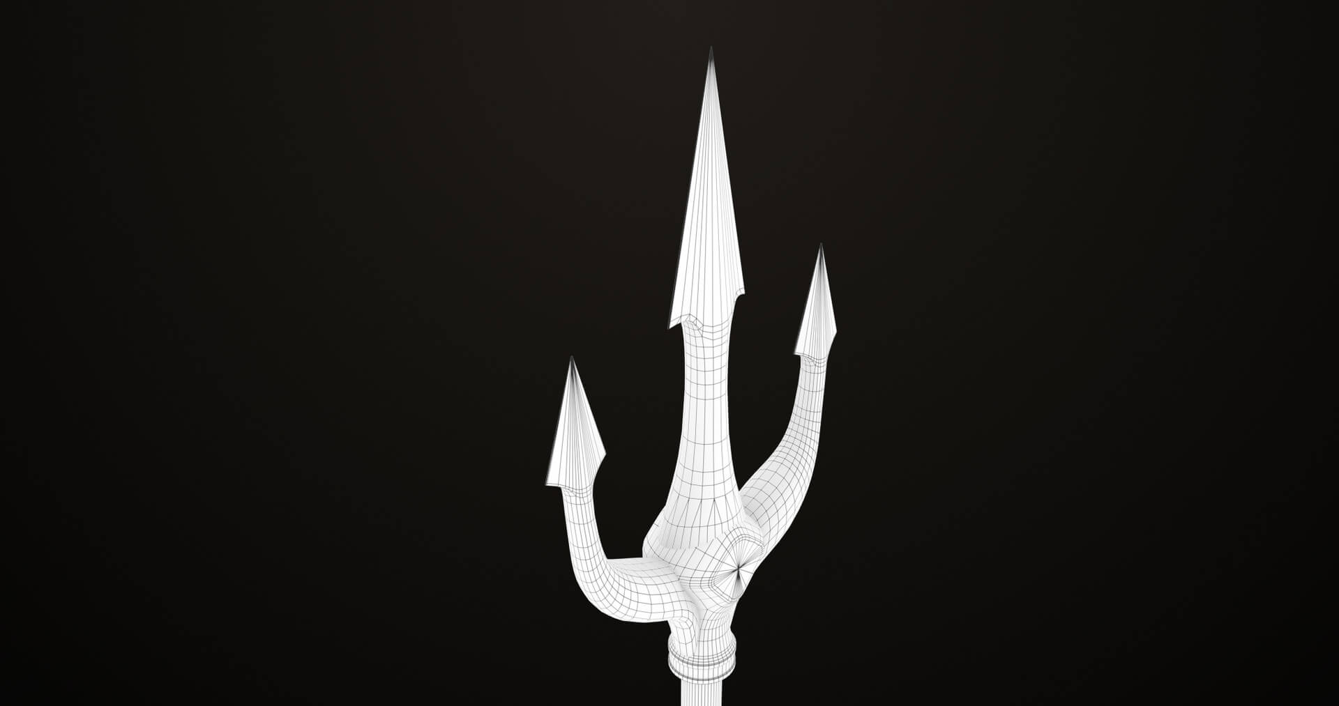 Medieval Trident 03 Gold - 3D Model by Eight Vertex