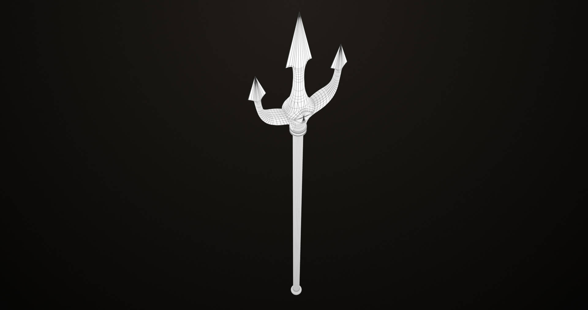 Medieval Trident 03 Gold - 3D Model by Eight Vertex