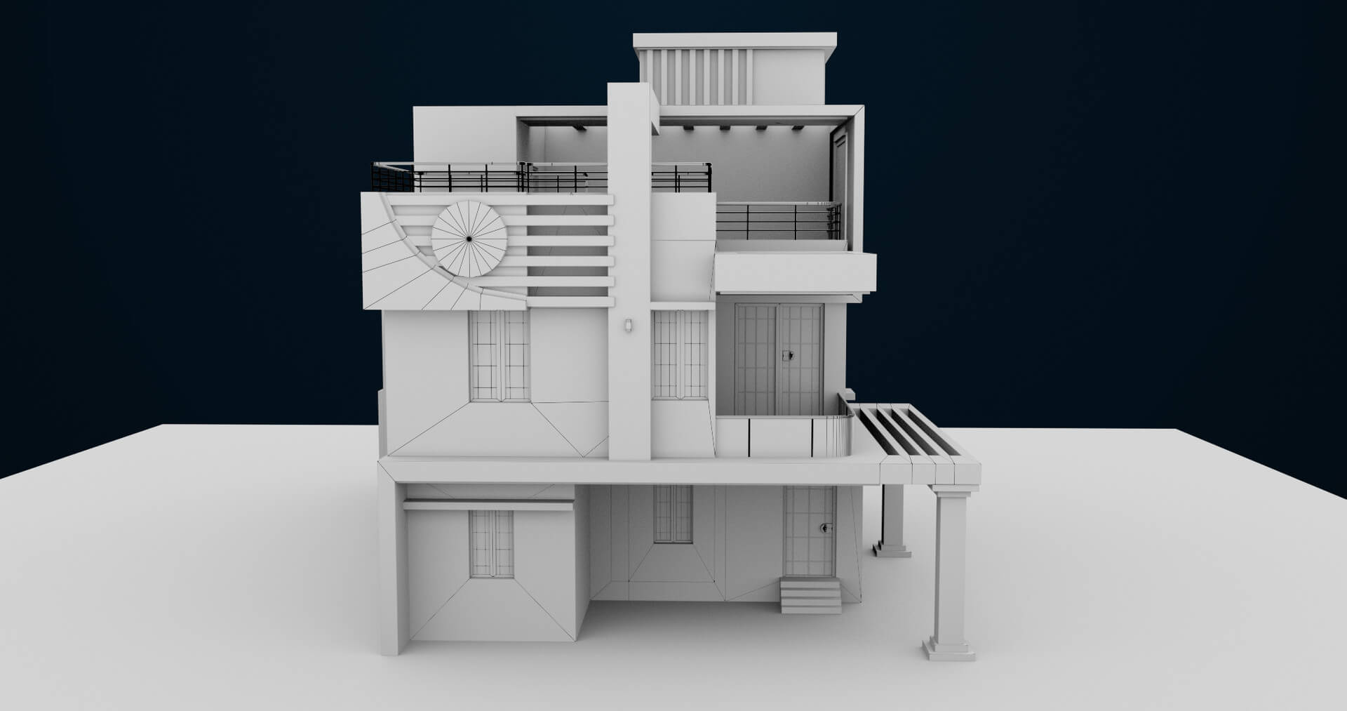 Modern House 01 All PBR Unity UE Textures - 3D Model by Eight Vertex