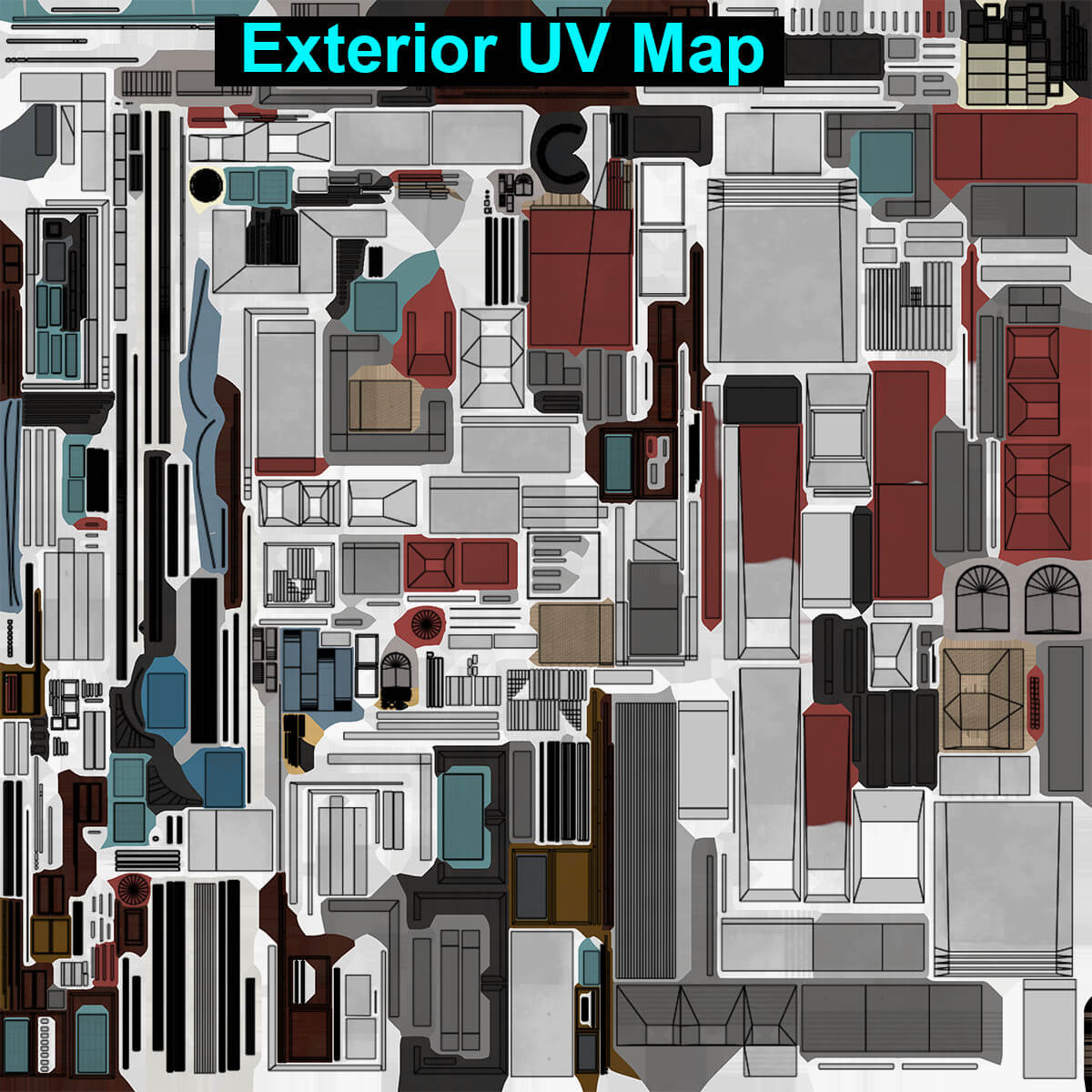 Modern House 01 All PBR Unity UE Textures - 3D Model by Eight Vertex