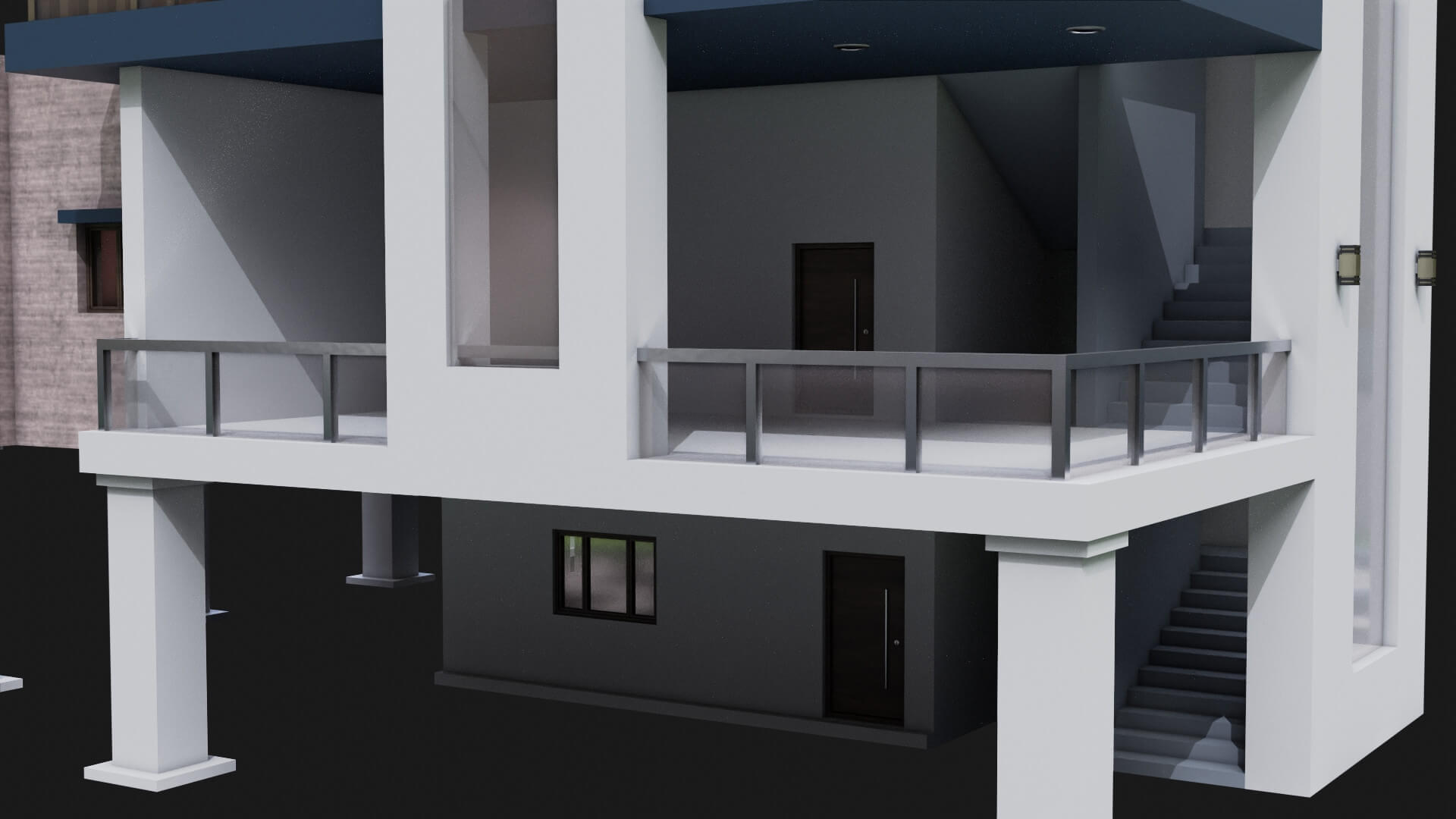 Modern House 02 All PBR Unity UE Textures Included Low Poly - 3D Model ...