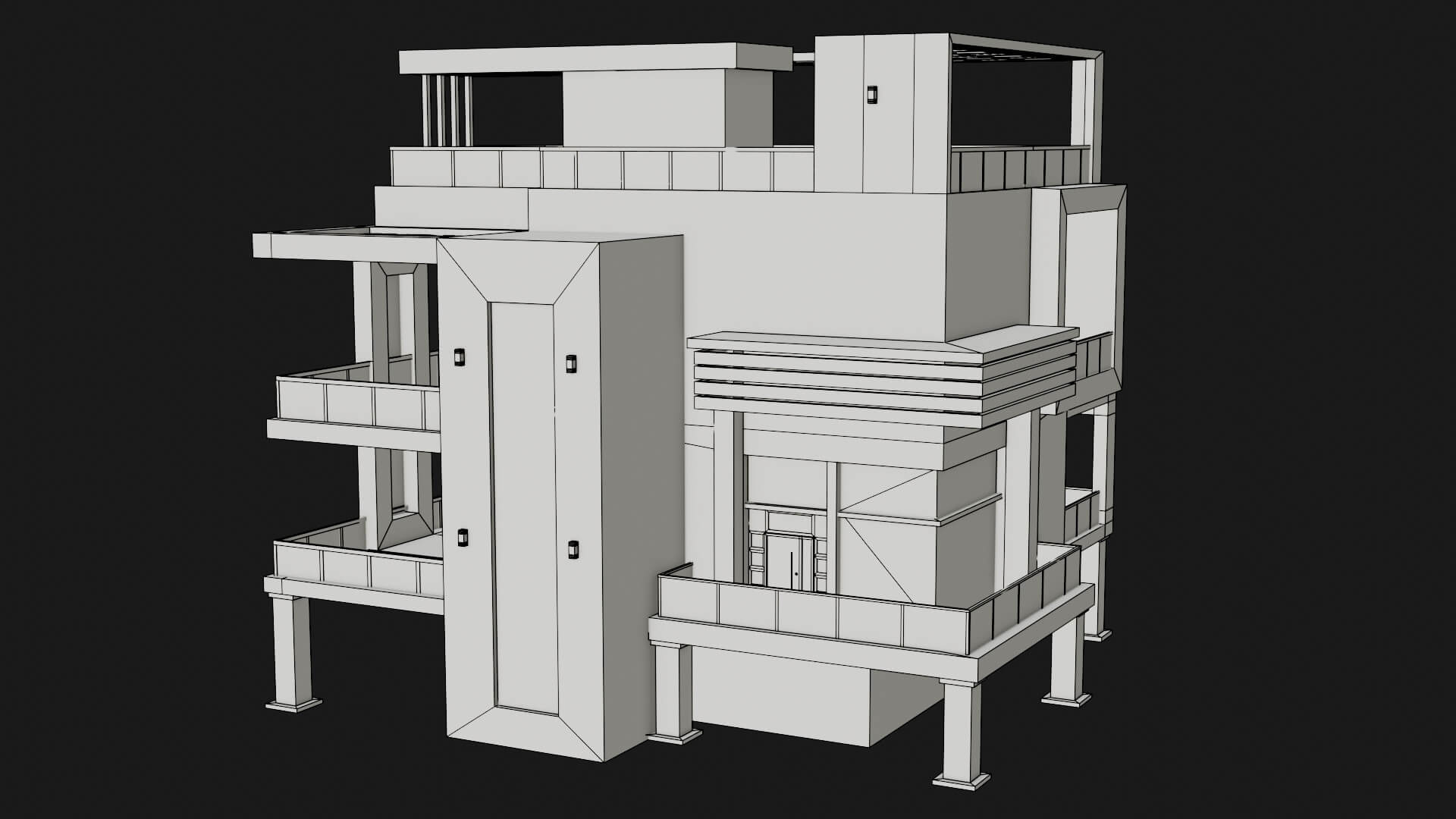 Modern House 02 All PBR Unity UE Textures Included Low Poly - 3D Model ...