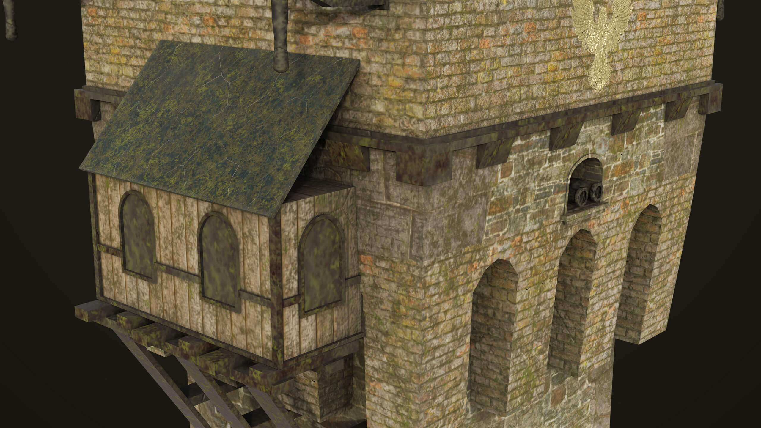 Old Castle Watch Tower 01 All PBR Unity UE Textures - 3D Model by Eight ...