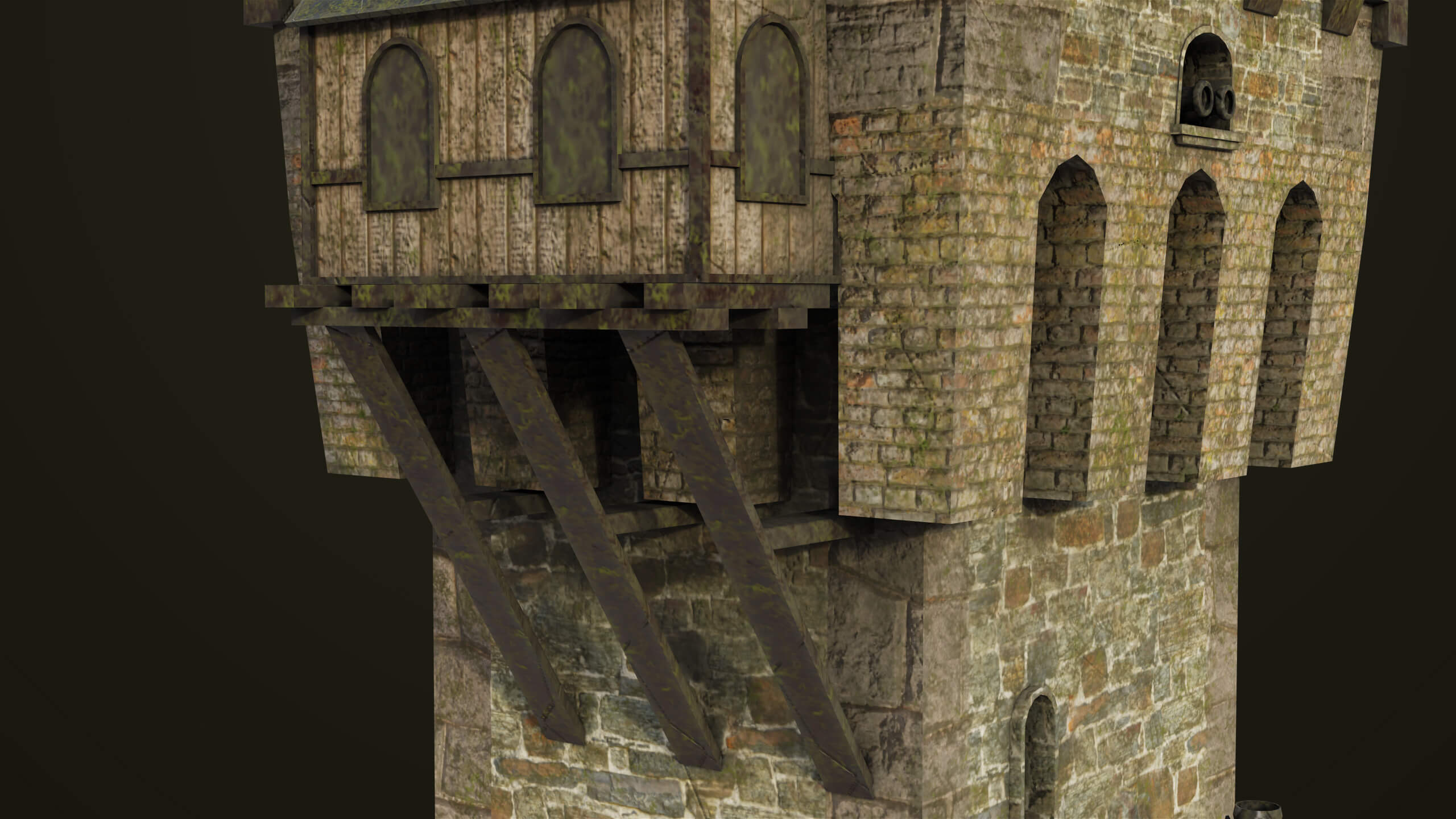 Old Castle Watch Tower 01 All PBR Unity UE Textures - 3D Model by Eight ...