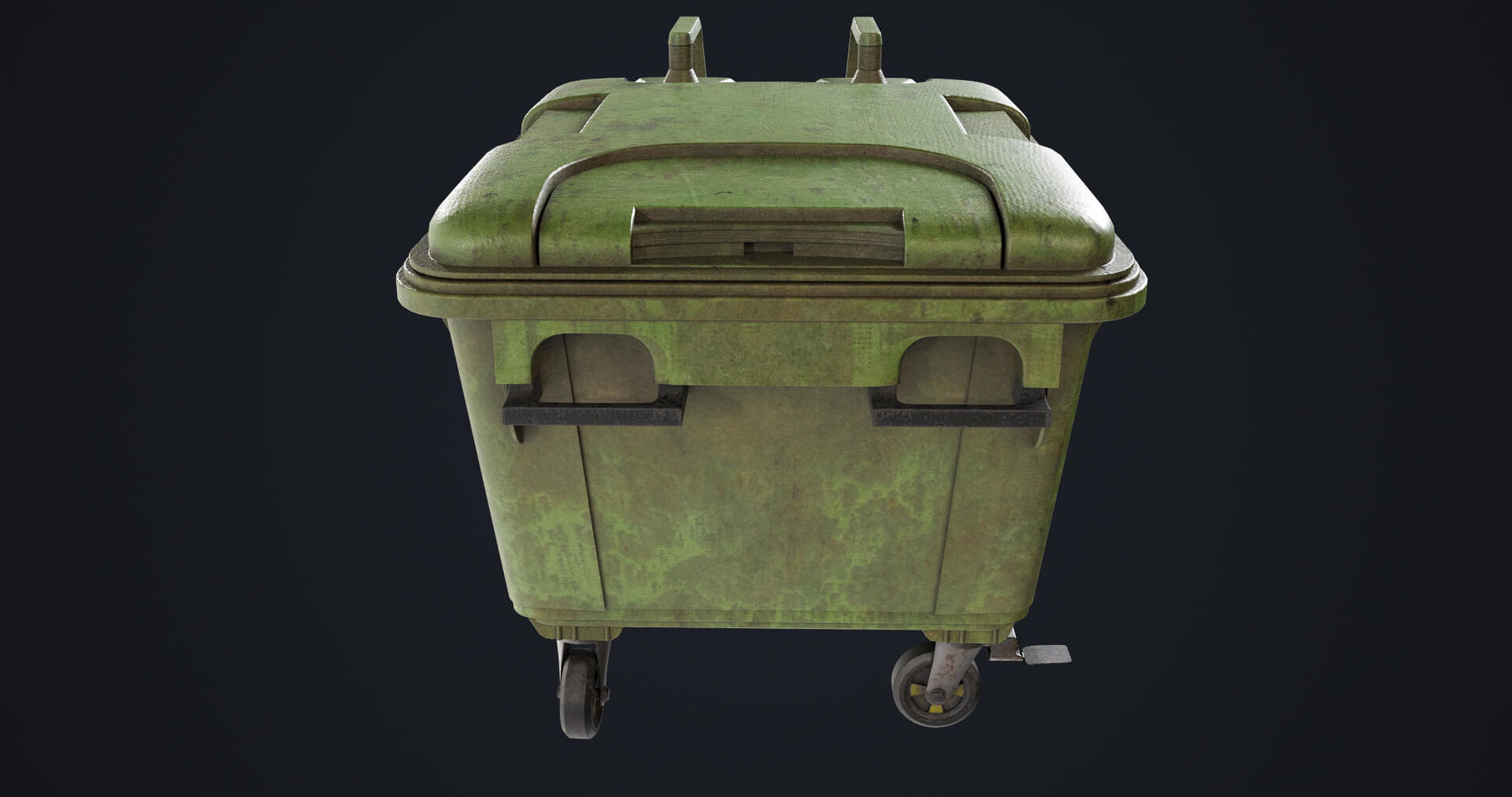 Old Dirty Dustbin All PBR Unity UE Textures Included - 3D Model by ...