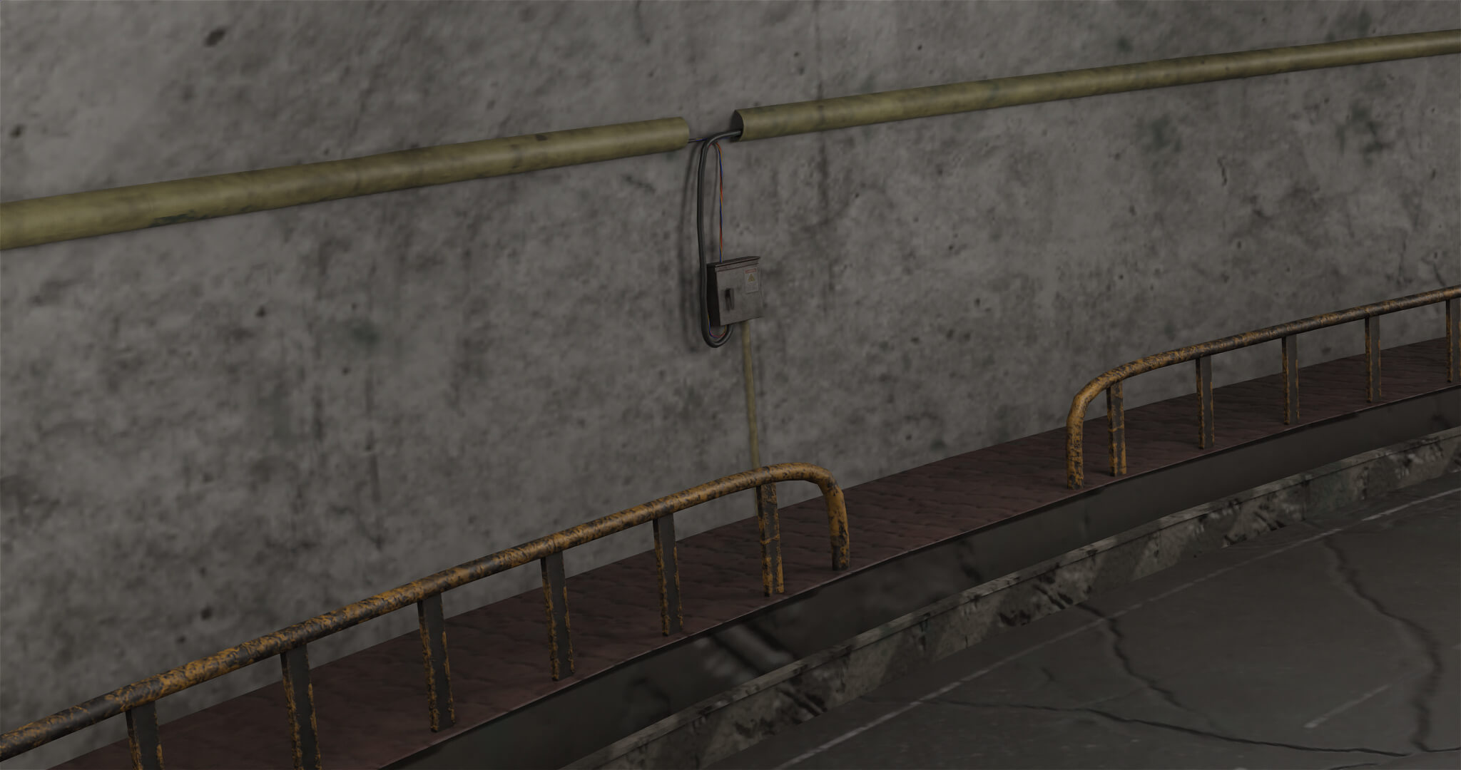 Old Dusty Road Tunnel 03 All PBR Unity UE Textures Included - 3D Model ...