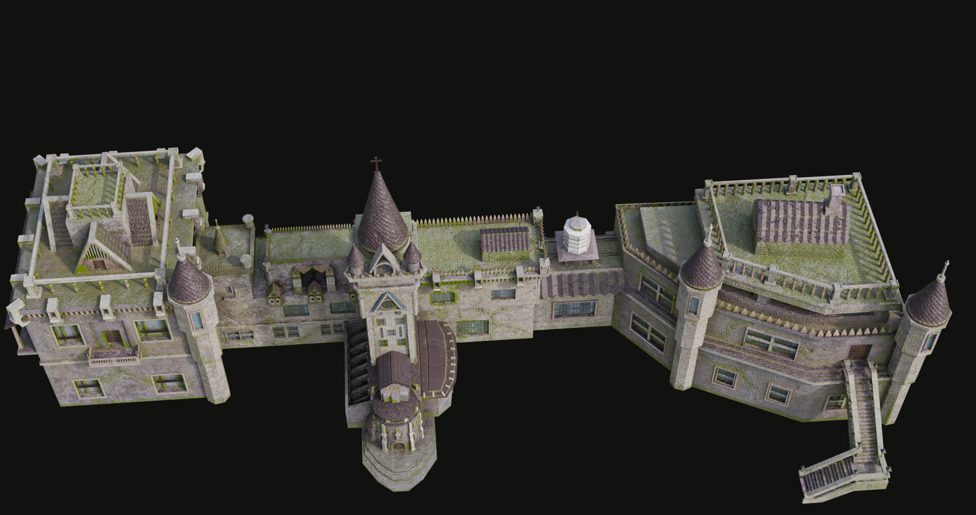 Old Haunted Castle Game Ready PBR - 3D Model by Eight Vertex