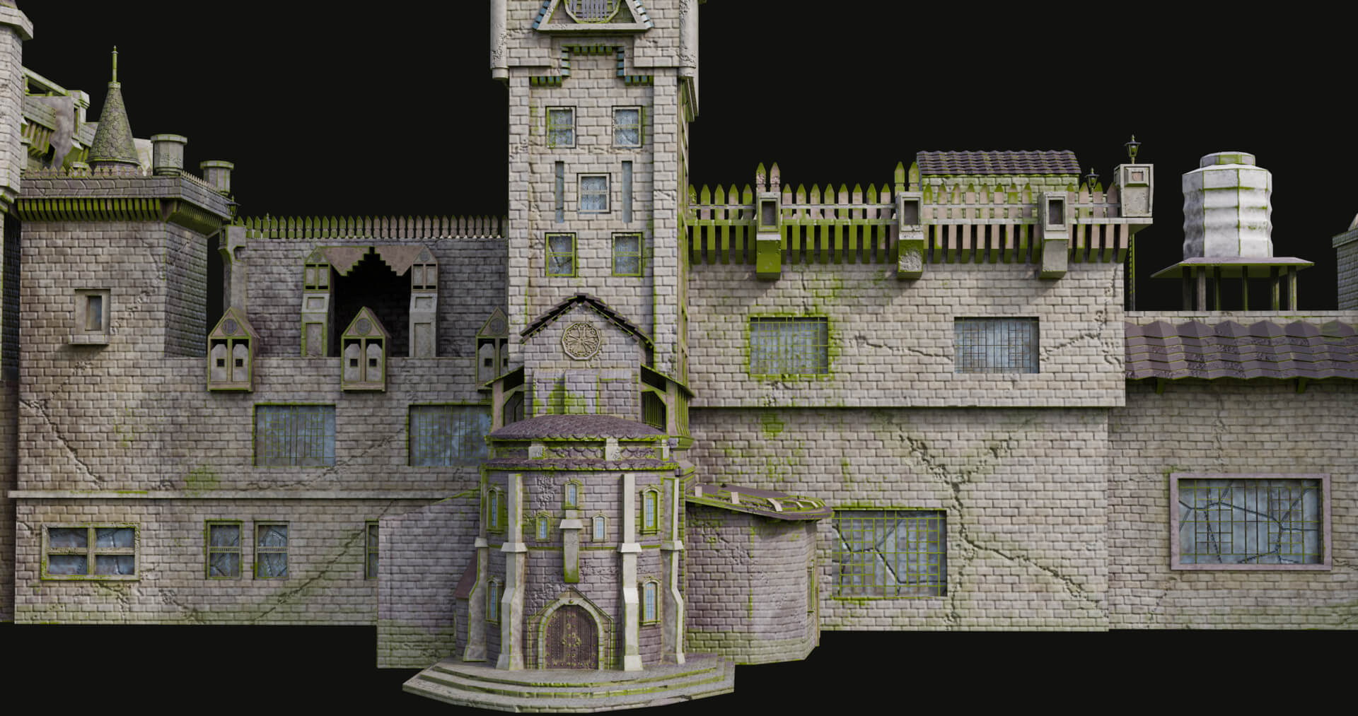 Old Haunted Castle Game Ready PBR - 3D Model by Eight Vertex