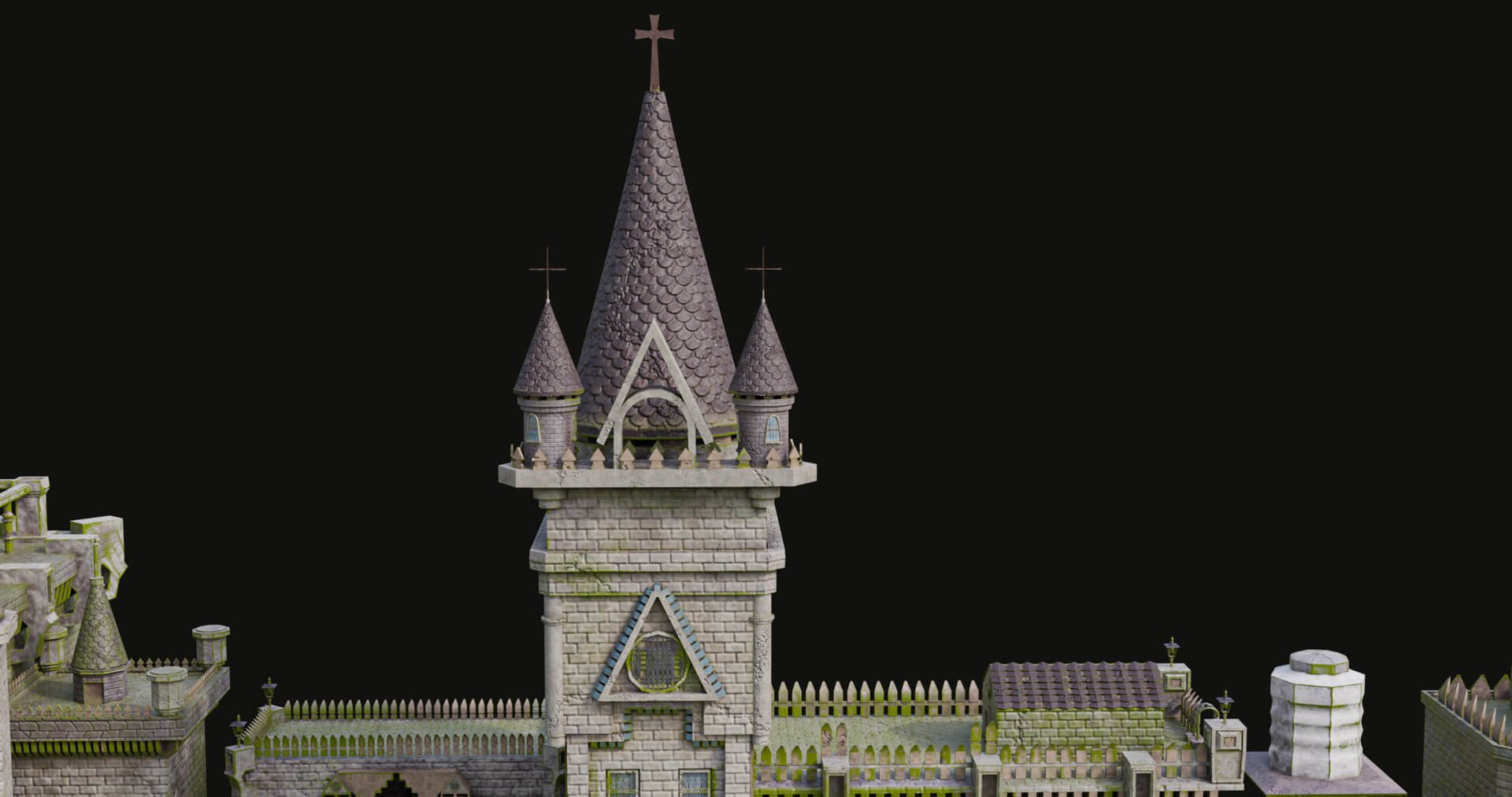 Old Haunted Castle Game Ready PBR - 3D Model by Eight Vertex