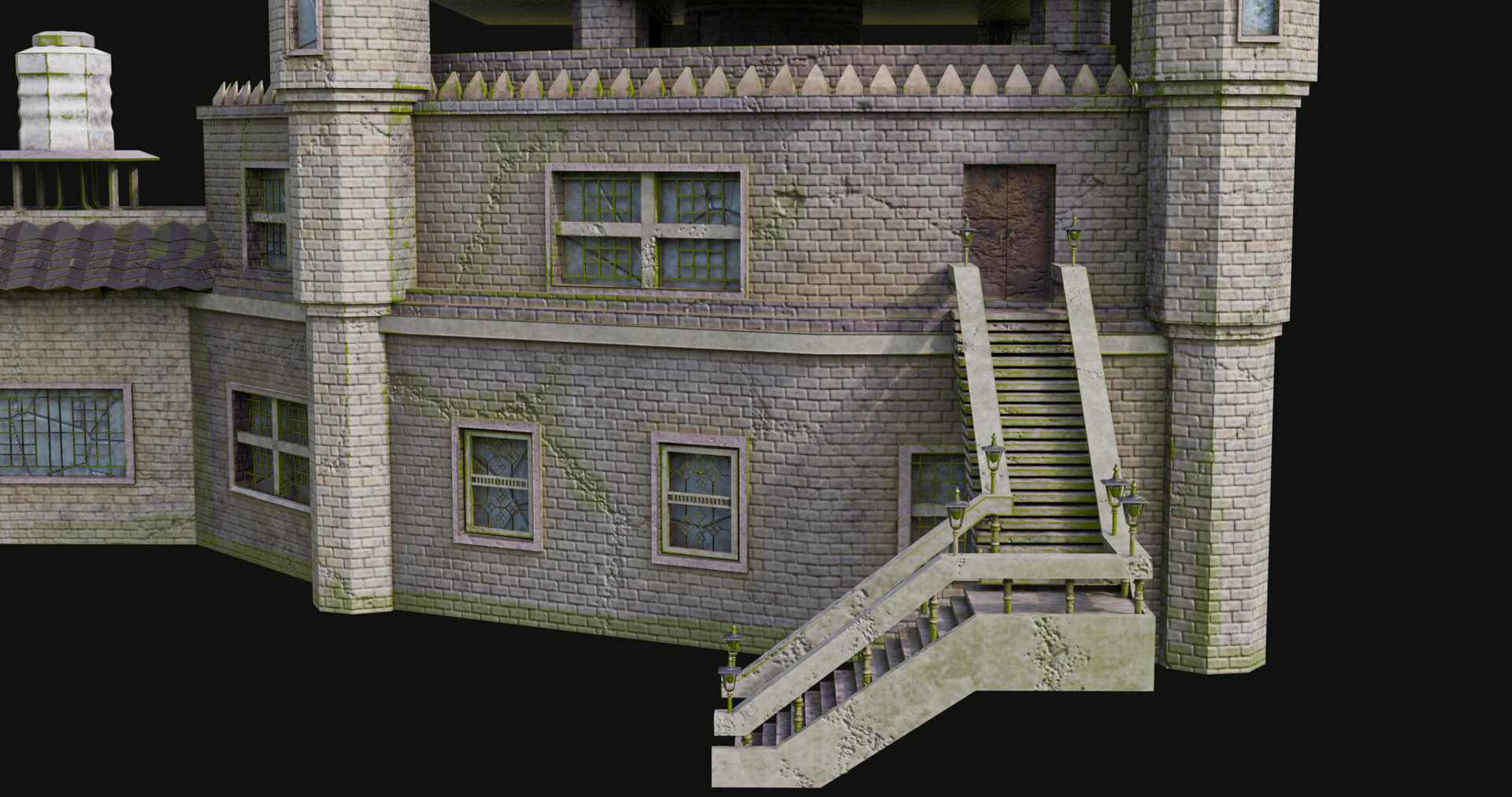 Old Haunted Castle Game Ready PBR - 3D Model by Eight Vertex
