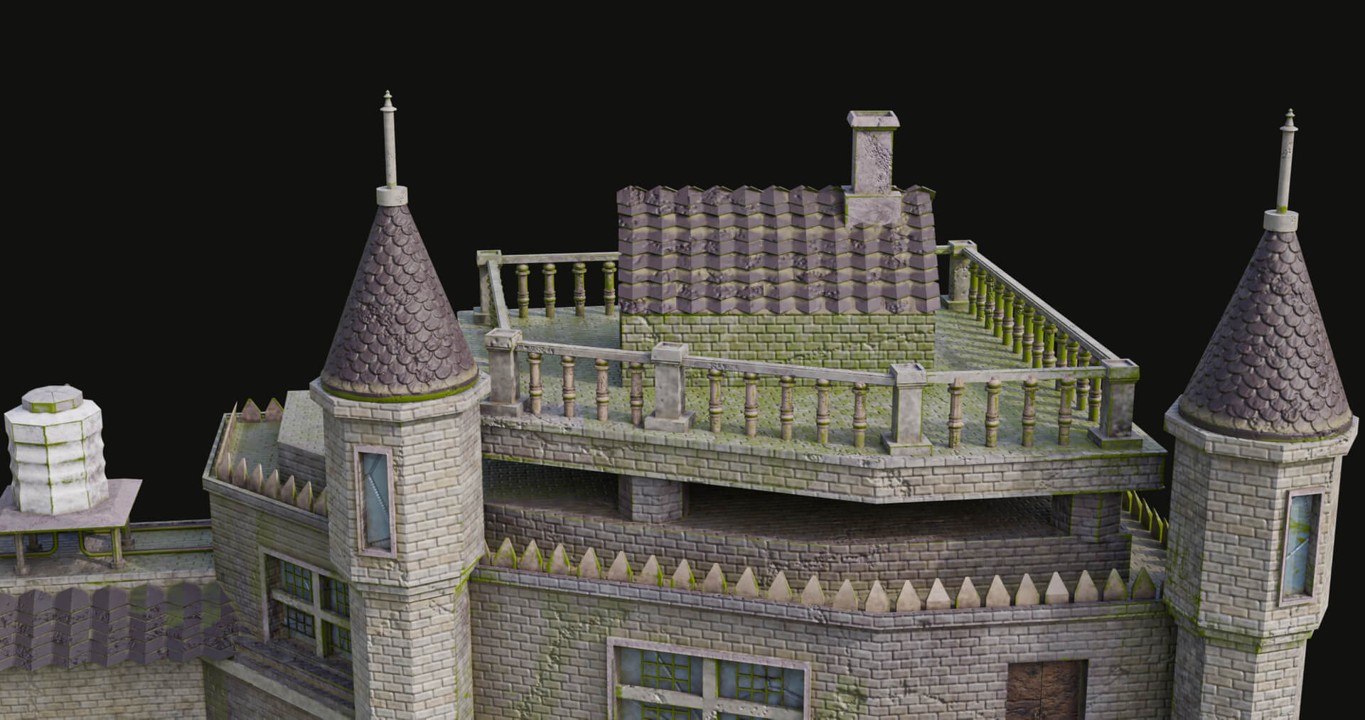 Old Haunted Castle Game Ready PBR - 3D Model by Eight Vertex
