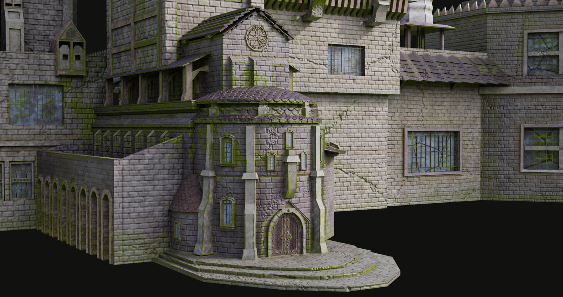 Old Haunted Castle Game Ready PBR - 3D Model by Eight Vertex