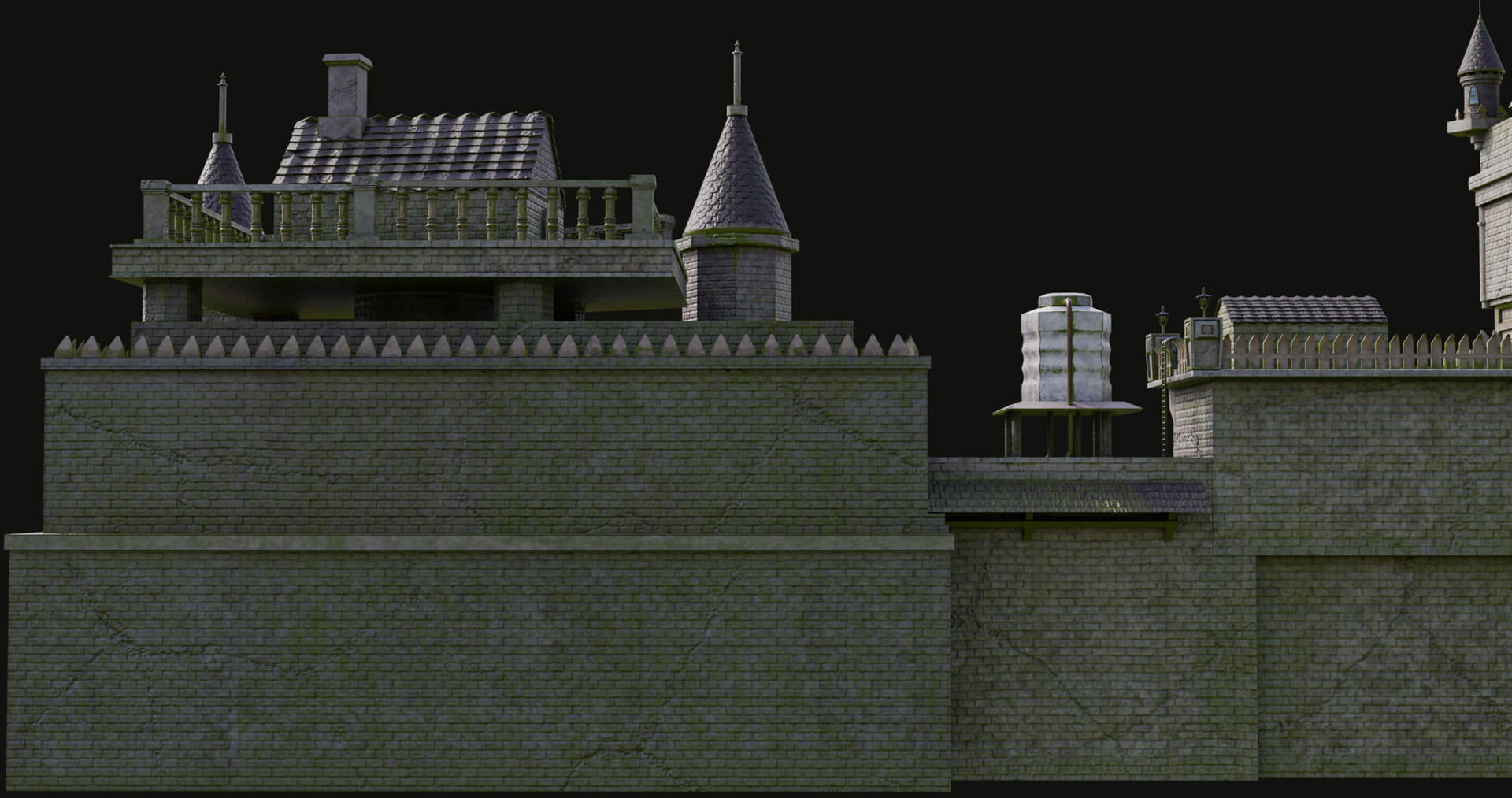 Old Haunted Castle Game Ready PBR - 3D Model by Eight Vertex