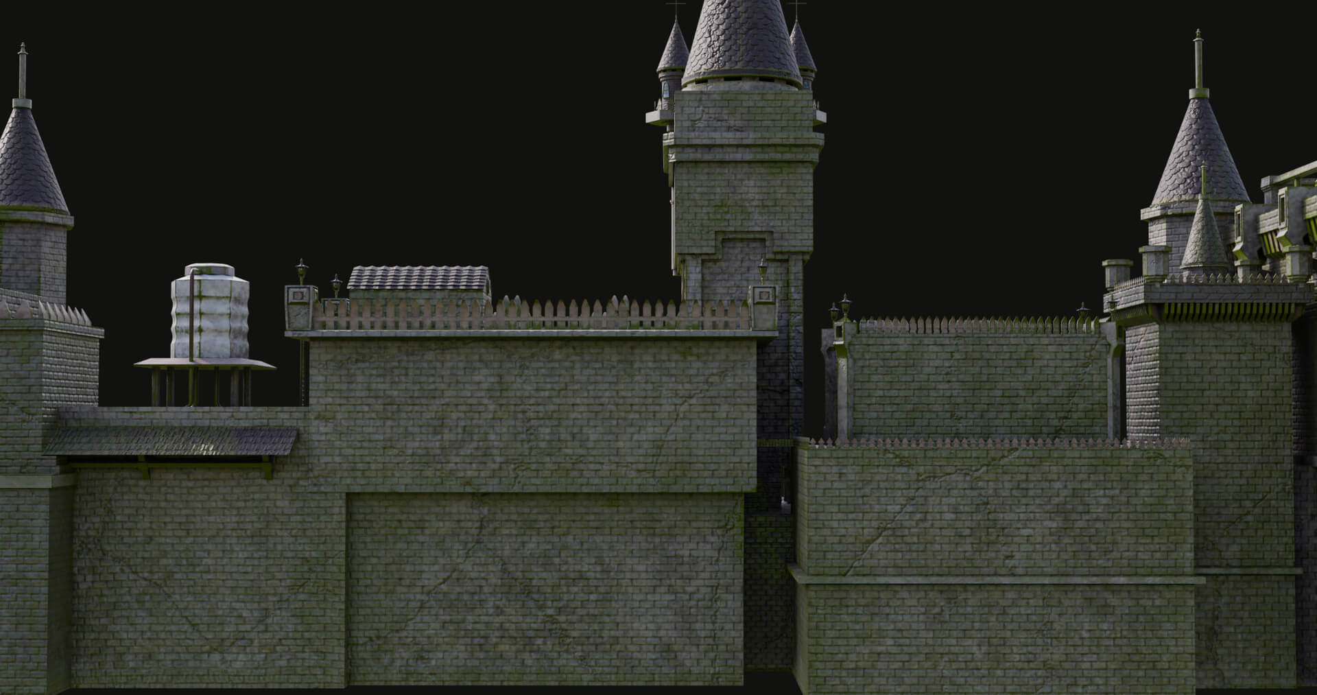 Old Haunted Castle Game Ready PBR - 3D Model by Eight Vertex