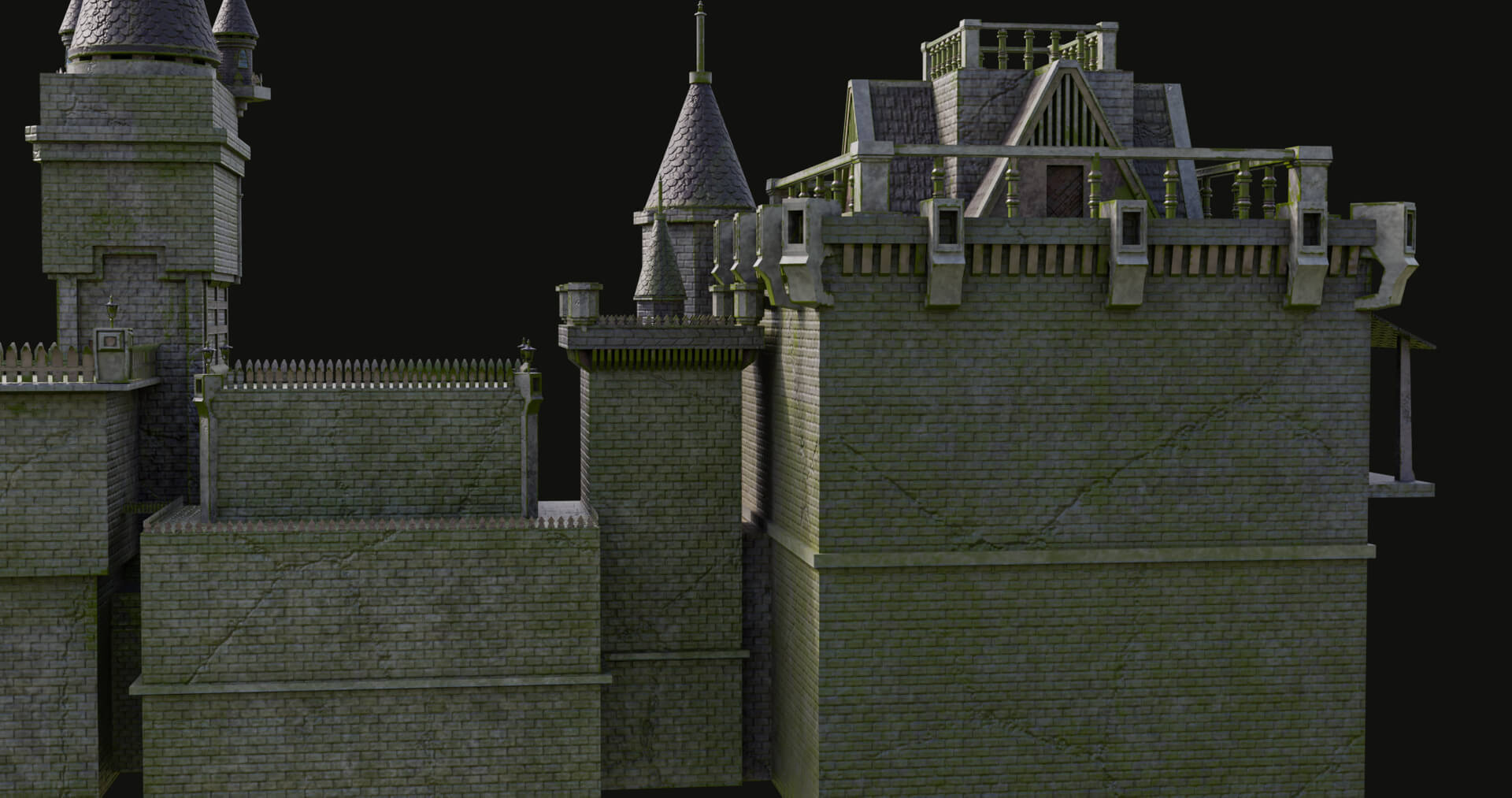 Old Haunted Castle Game Ready PBR - 3D Model by Eight Vertex