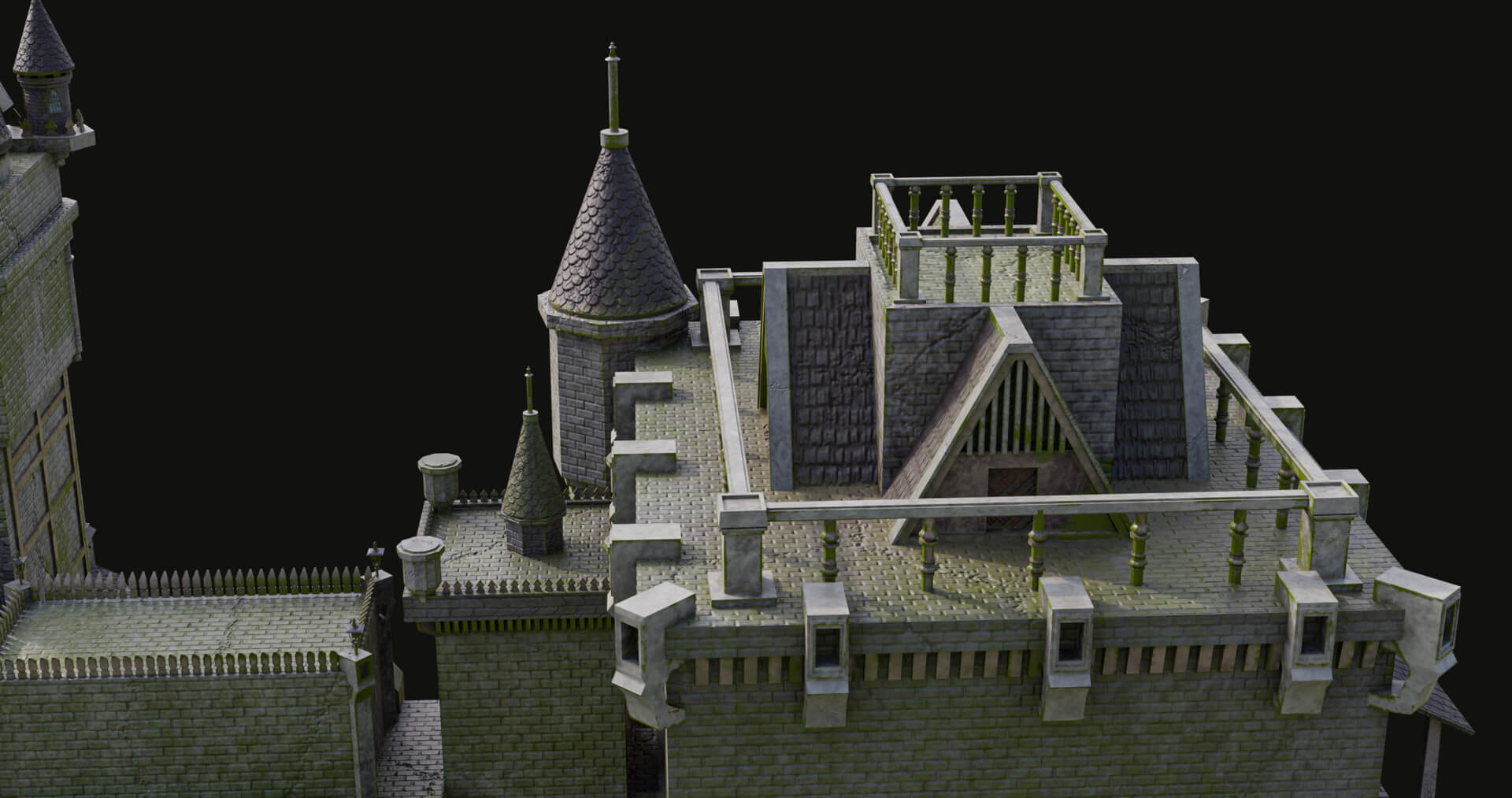 Old Haunted Castle Game Ready PBR - 3D Model by Eight Vertex