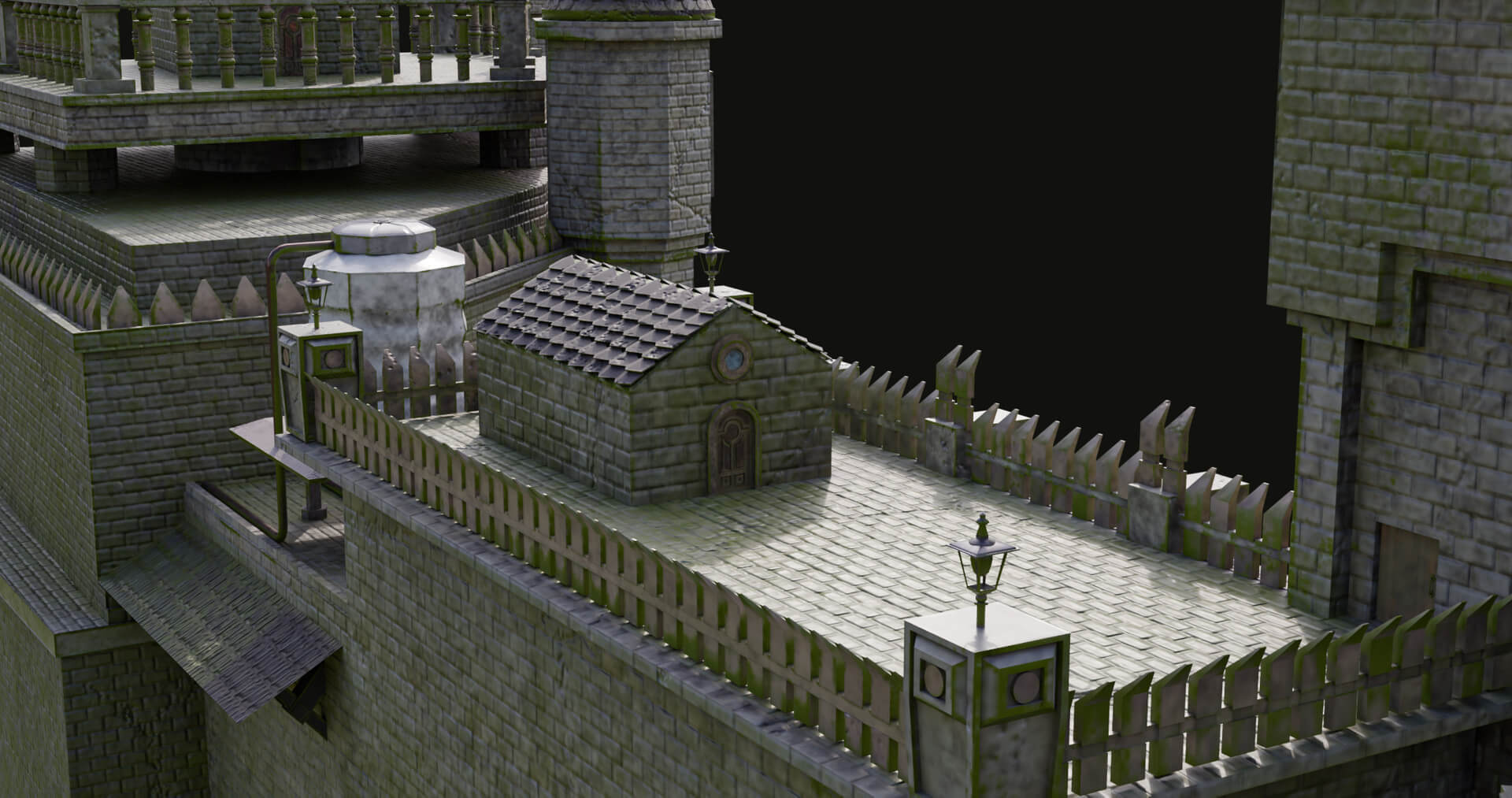 Old Haunted Castle Game Ready PBR - 3D Model by Eight Vertex