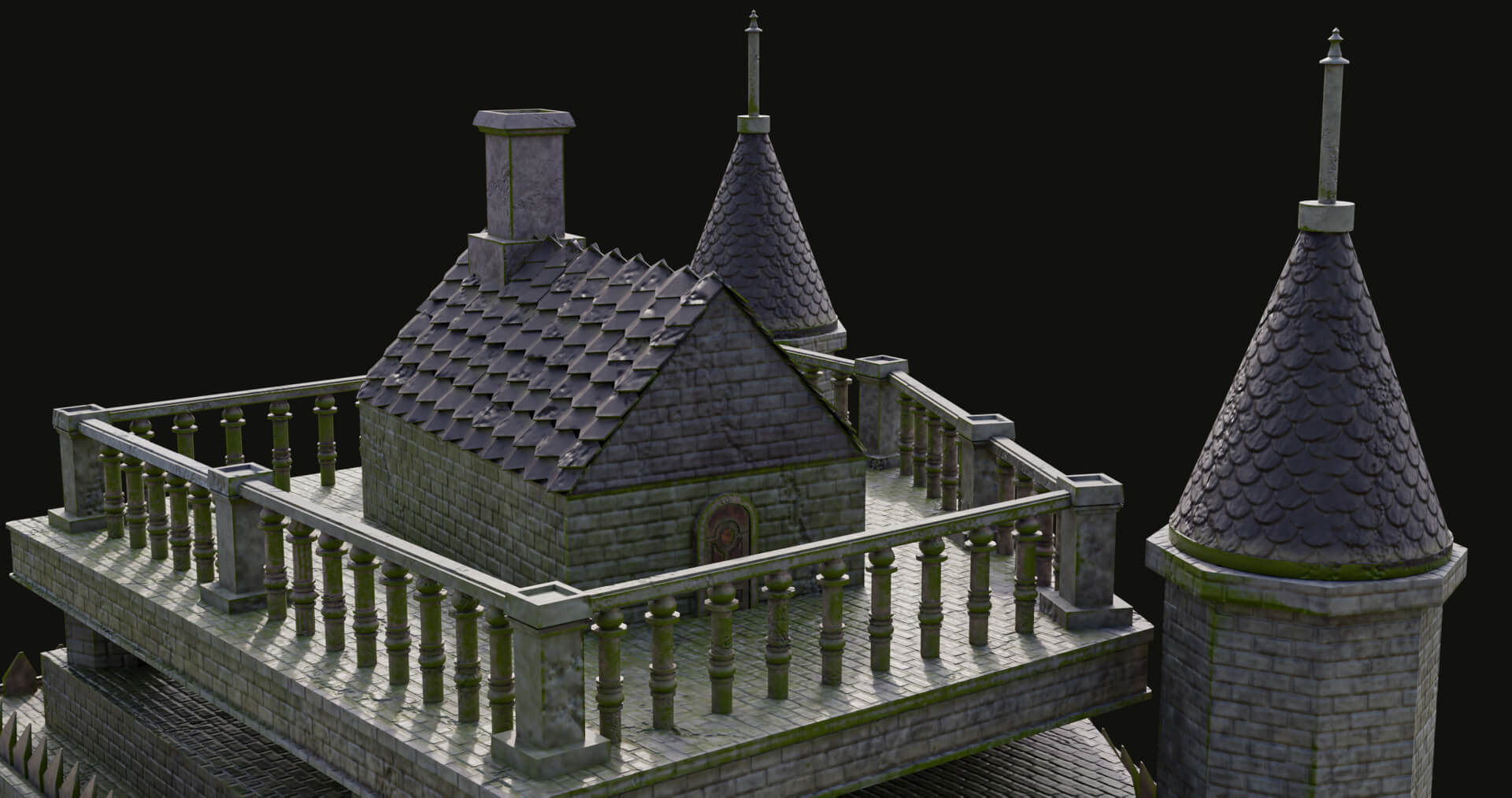 Old Haunted Castle Game Ready PBR - 3D Model by Eight Vertex