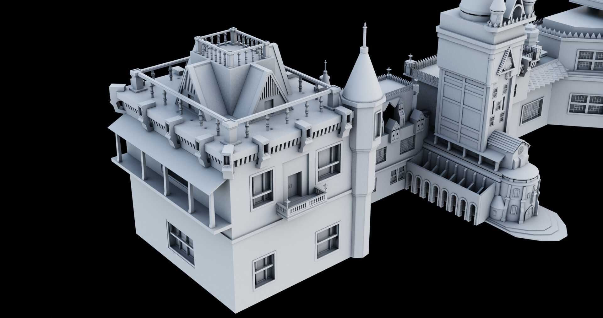 Old Haunted Castle Game Ready PBR - 3D Model by Eight Vertex