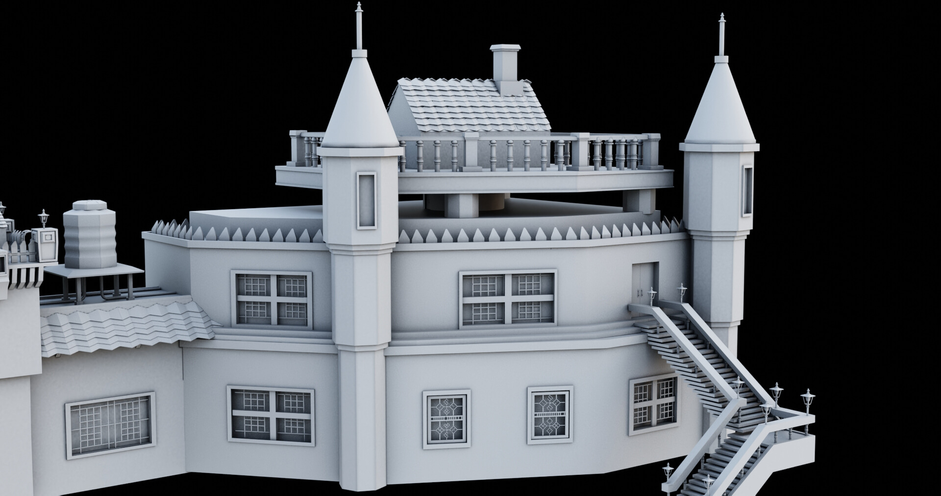 Old Haunted Castle Game Ready PBR - 3D Model by Eight Vertex