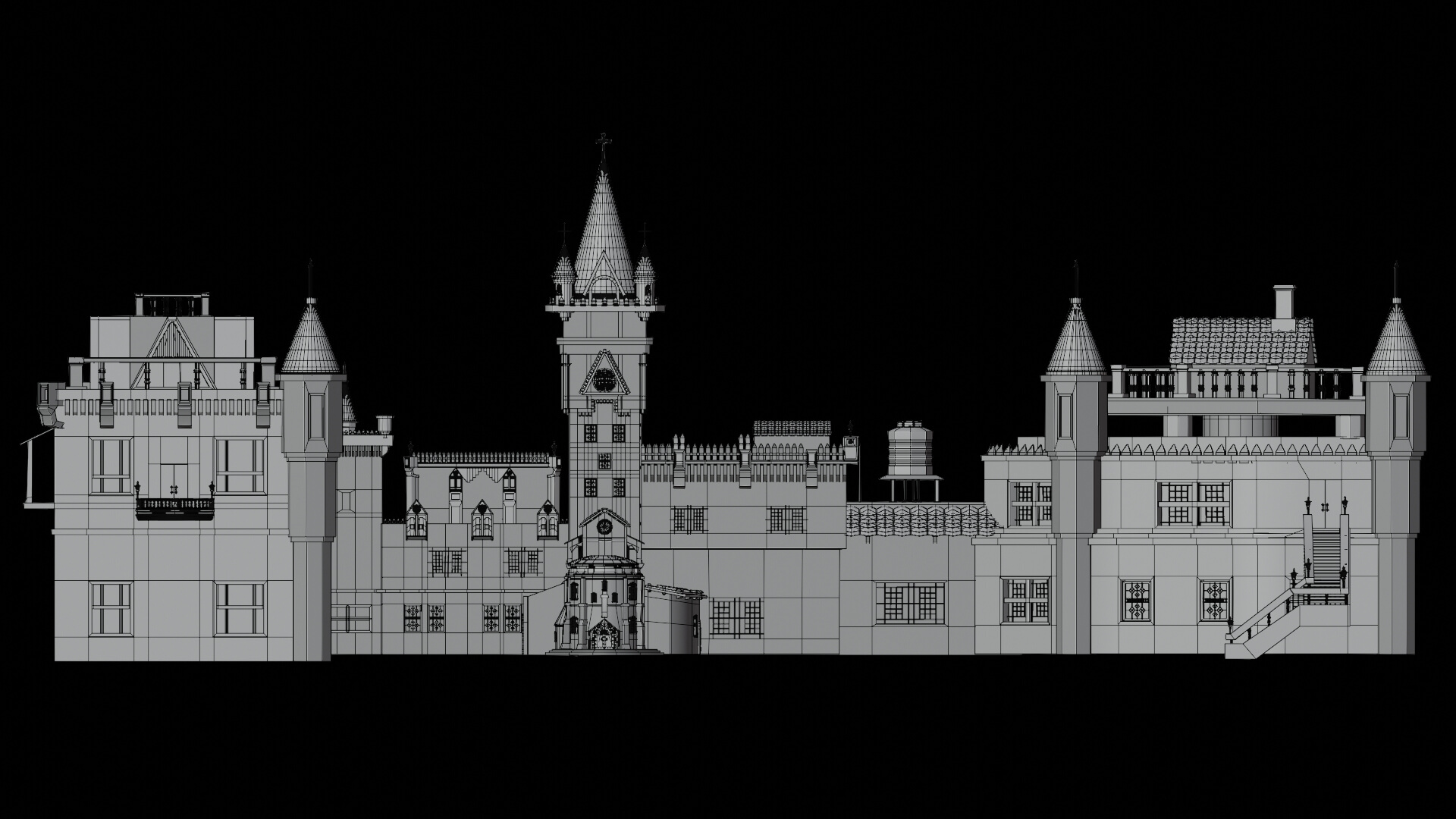 Old Haunted Castle Game Ready PBR - 3D Model by Eight Vertex