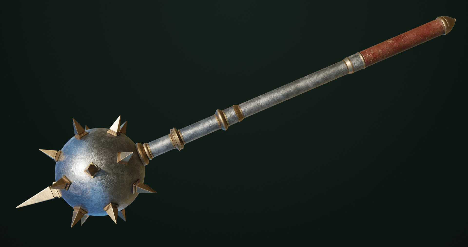 Old Medieval Mace 01 All PBR Unity UE Textures Included - 3D Model by ...