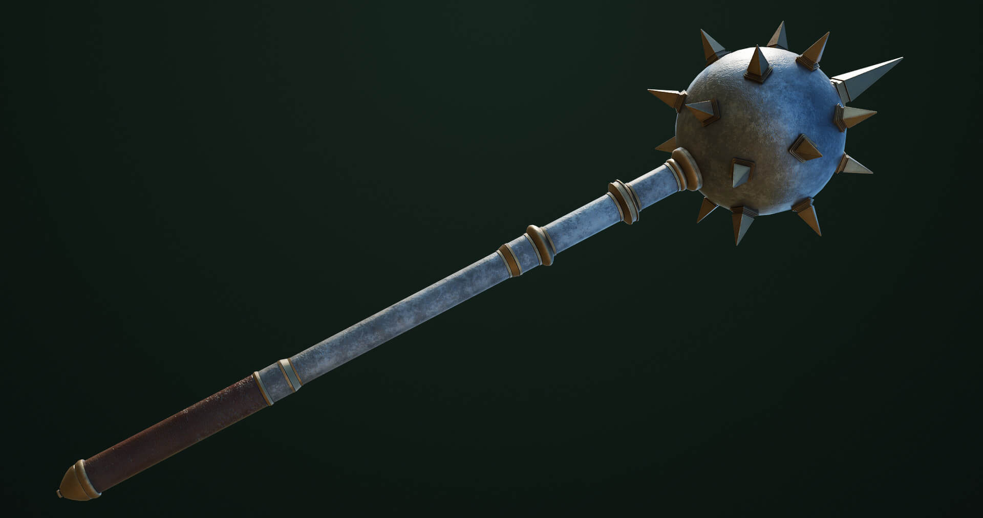 Old Medieval Mace 01 All PBR Unity UE Textures Included - 3D Model by ...