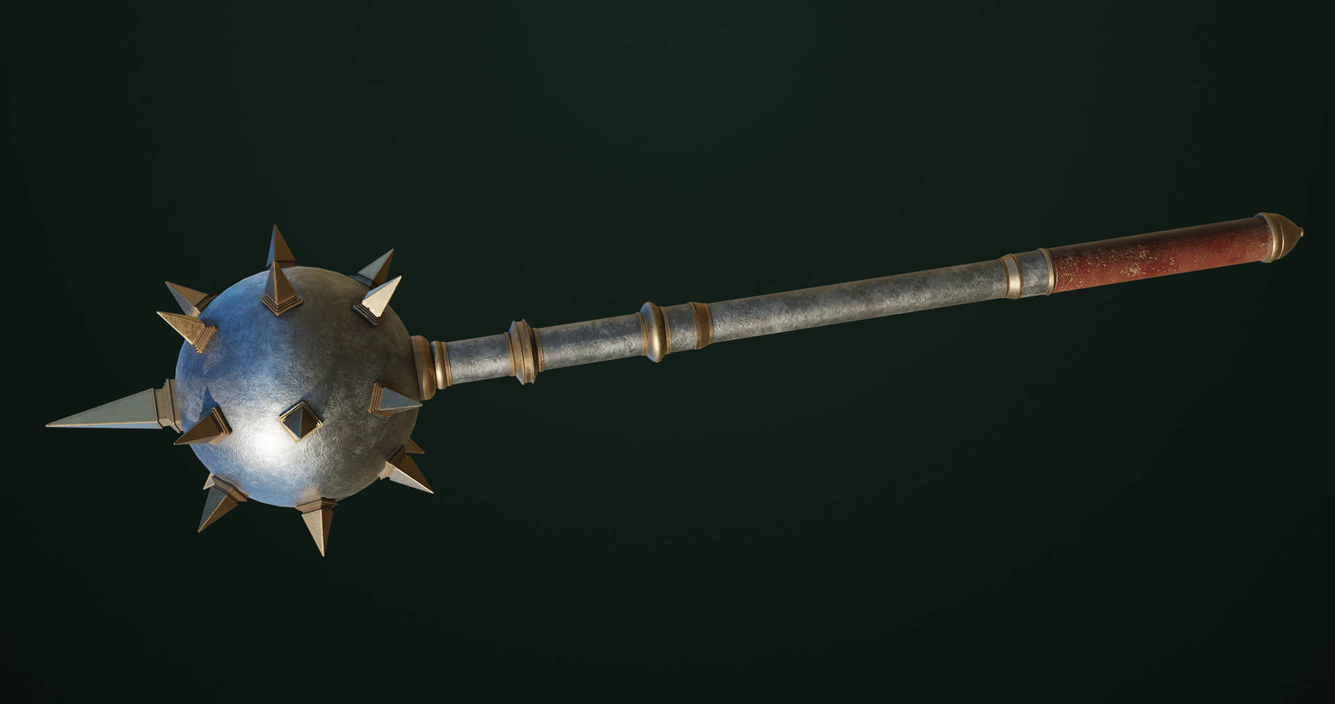 Old Medieval Mace 01 All PBR Unity UE Textures Included - 3D Model by ...
