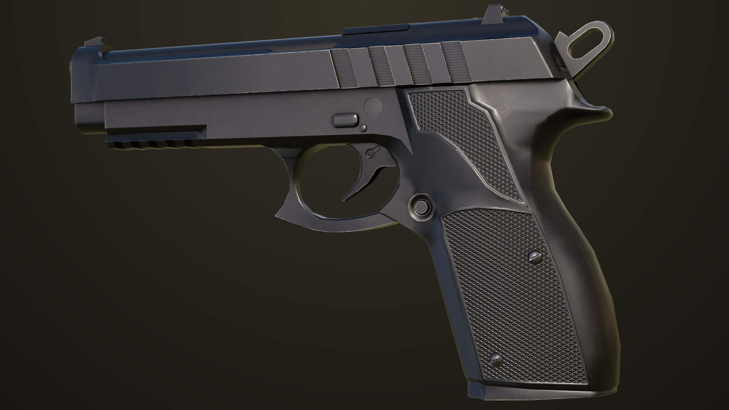 Pistol 01 All PBR Unity UE Textures Included - 3D Model by Eight Vertex