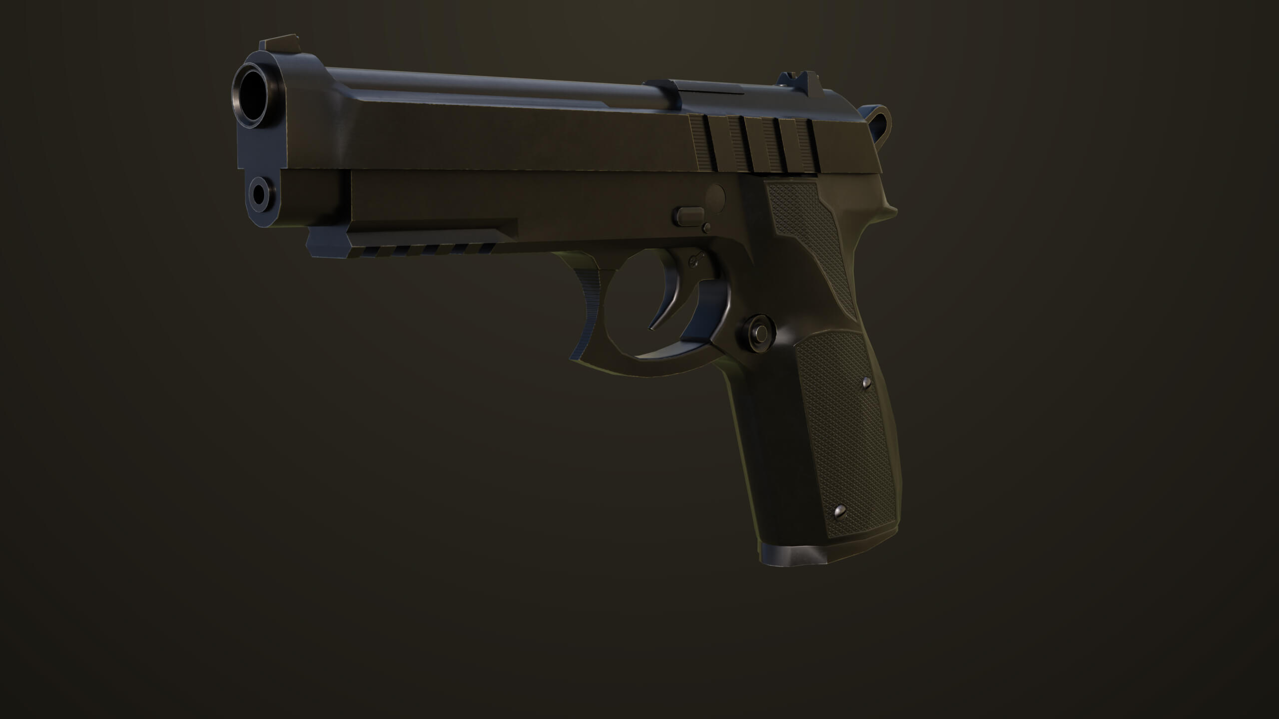 Pistol 01 All PBR Unity UE Textures Included - 3D Model by Eight Vertex