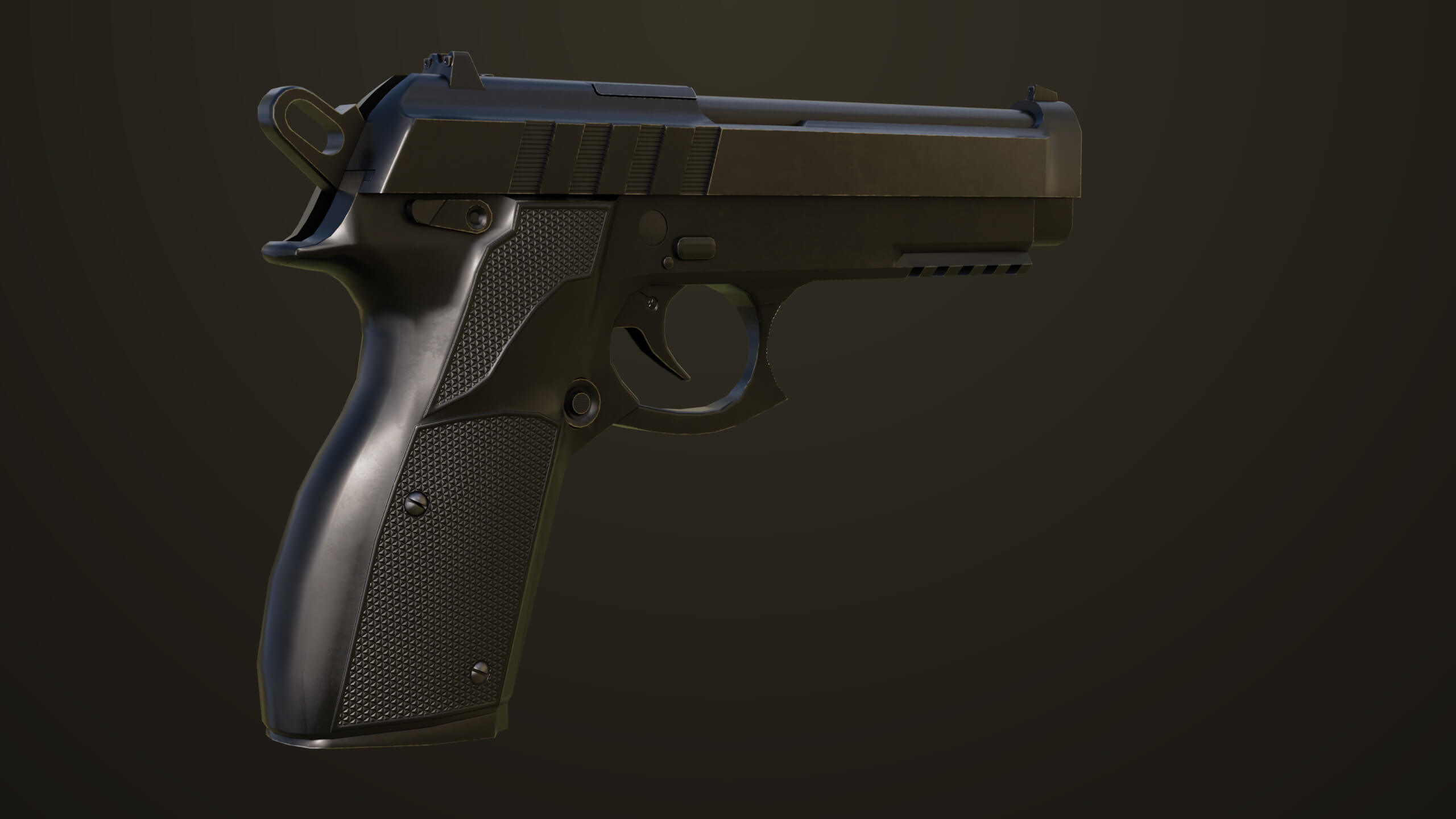 Pistol 01 All PBR Unity UE Textures Included - 3D Model by Eight Vertex