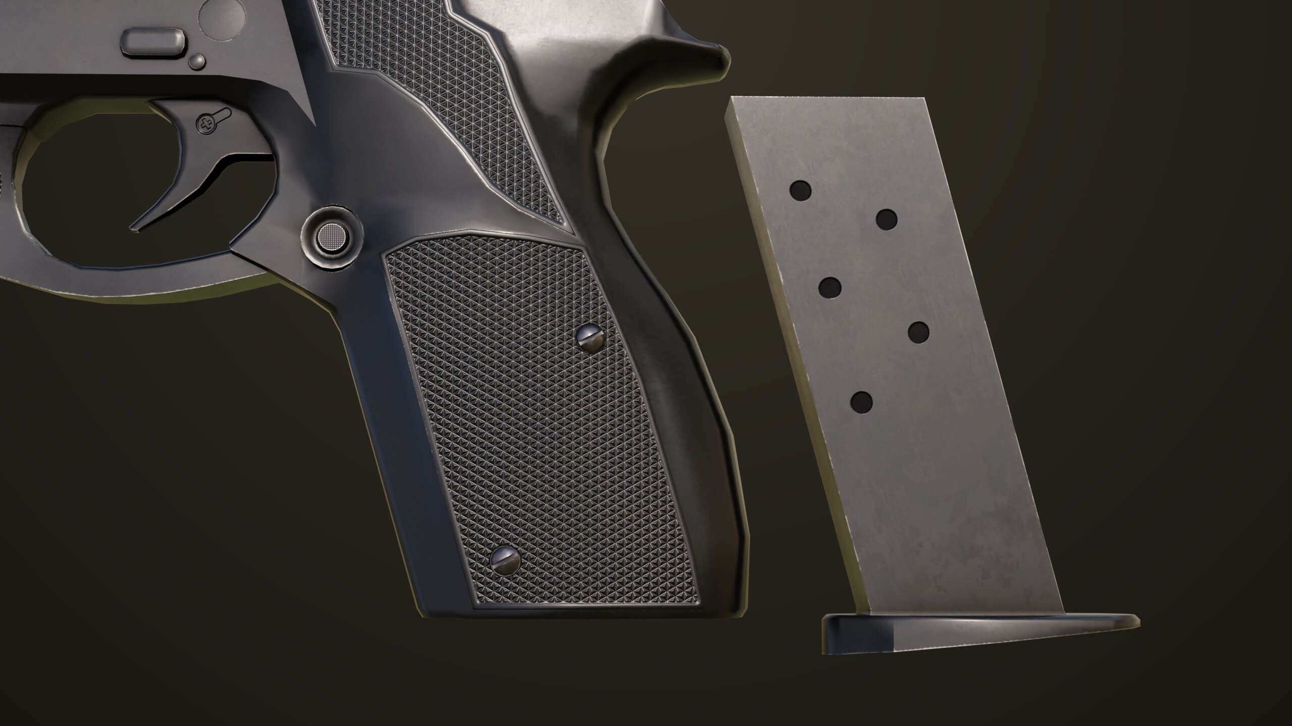 Pistol 01 All PBR Unity UE Textures Included - 3D Model by Eight Vertex