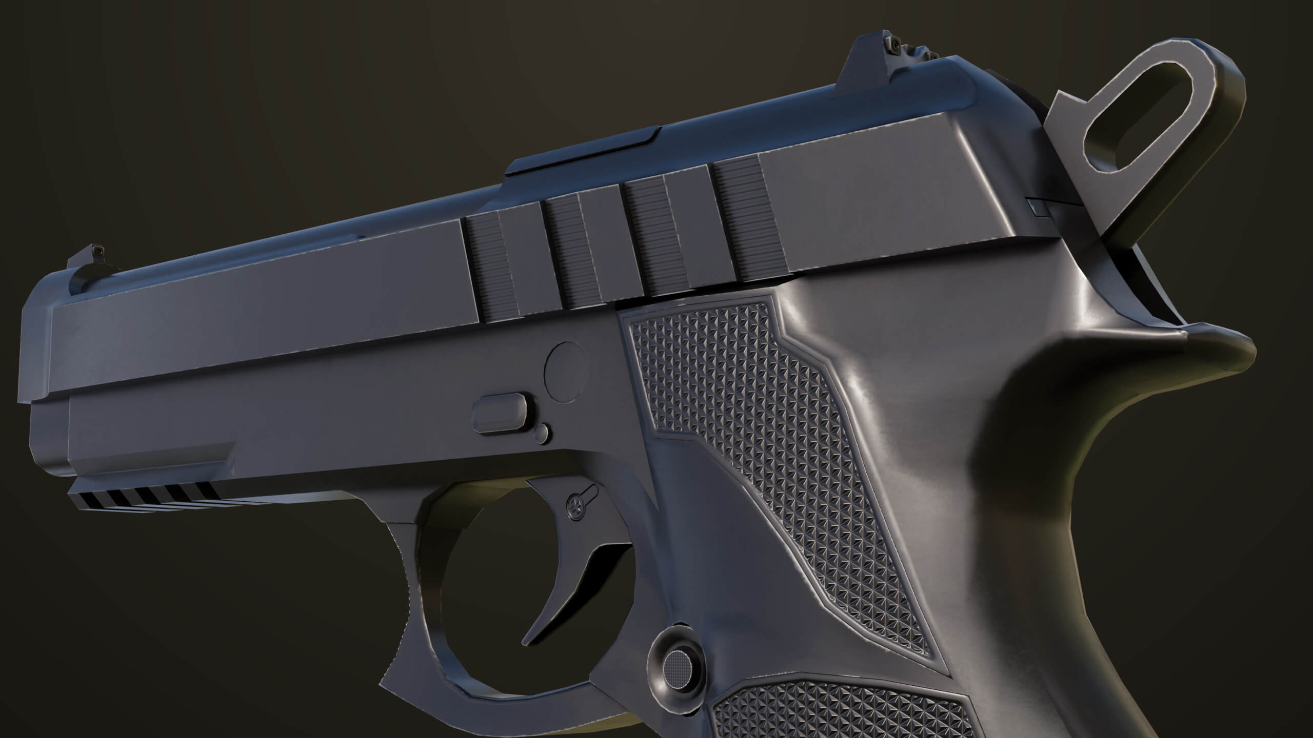Pistol 01 All PBR Unity UE Textures Included - 3D Model by Eight Vertex