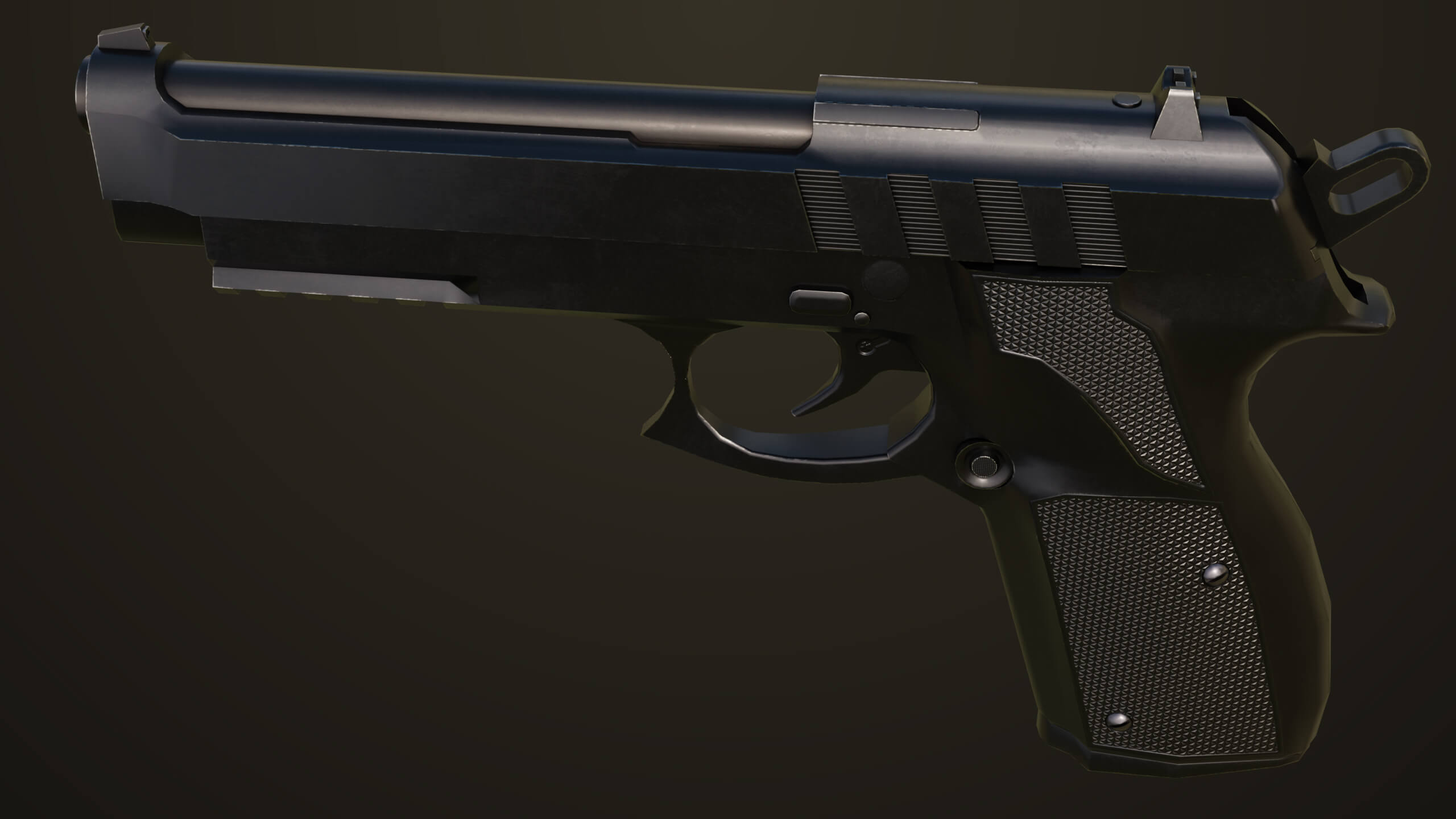 Pistol 01 All PBR Unity UE Textures Included - 3D Model by Eight Vertex