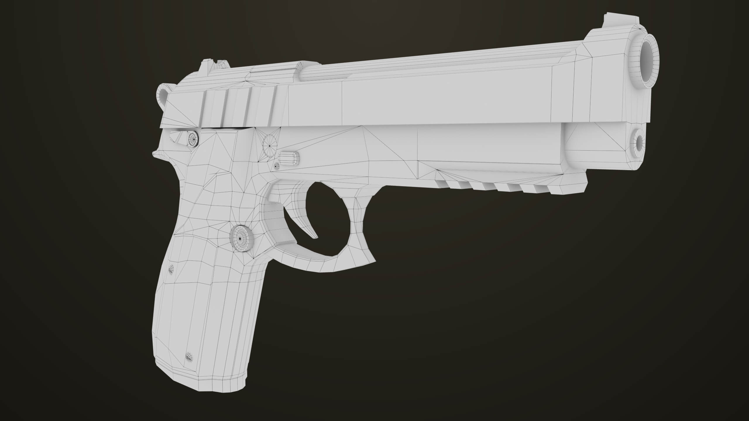 Pistol 01 All PBR Unity UE Textures Included - 3D Model by Eight Vertex