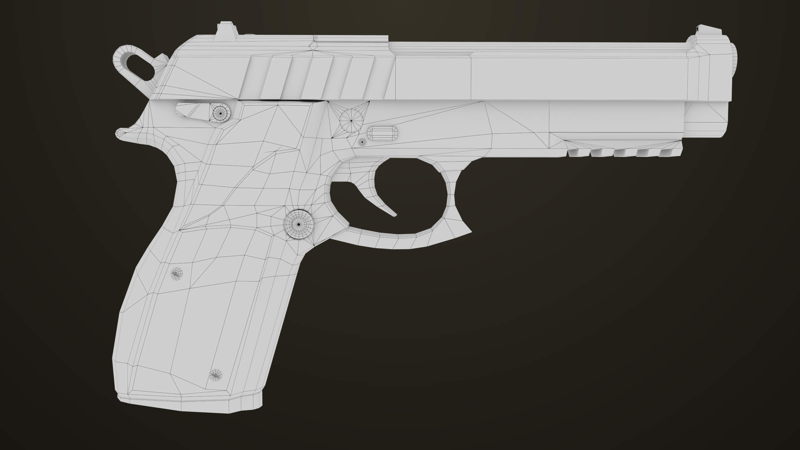 Pistol 01 All PBR Unity UE Textures Included - 3D Model by Eight Vertex
