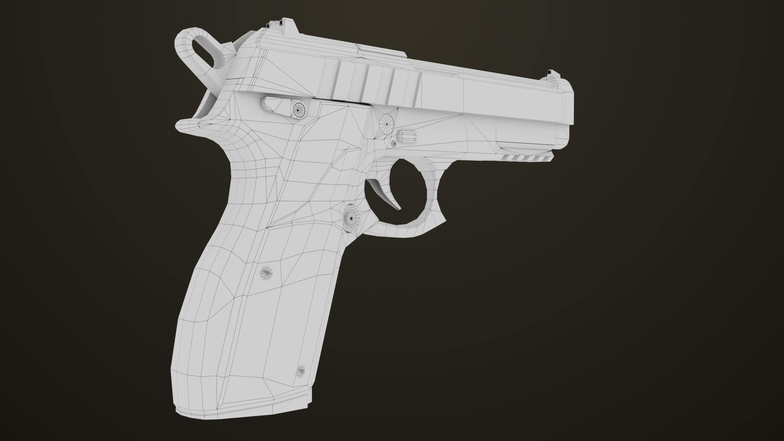 Pistol 01 All PBR Unity UE Textures Included - 3D Model by Eight Vertex