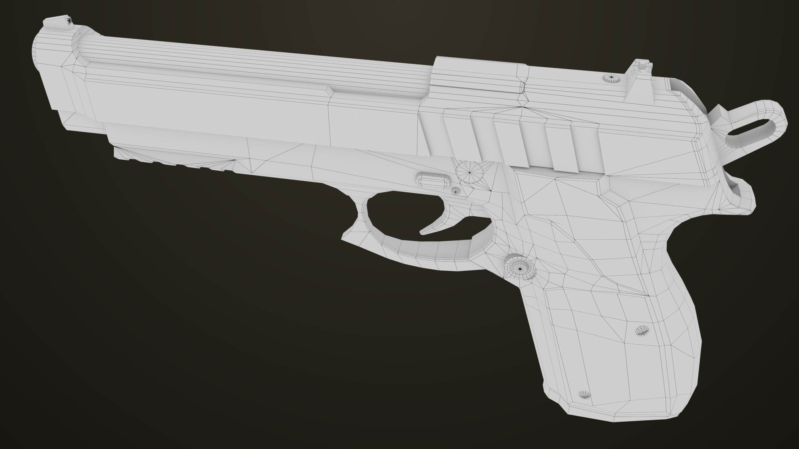 Pistol 01 All PBR Unity UE Textures Included - 3D Model by Eight Vertex