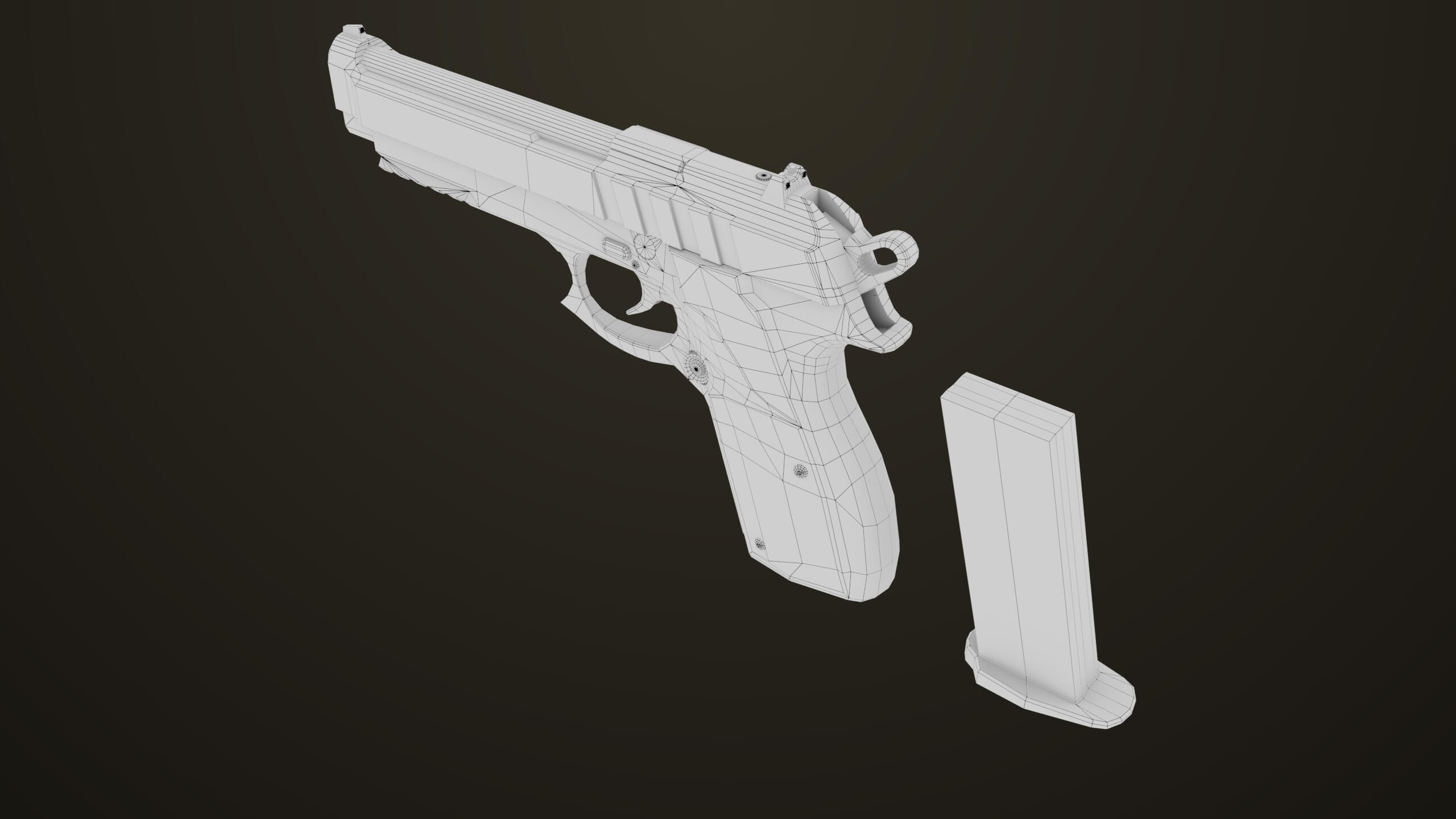 Pistol 01 All PBR Unity UE Textures Included - 3D Model by Eight Vertex