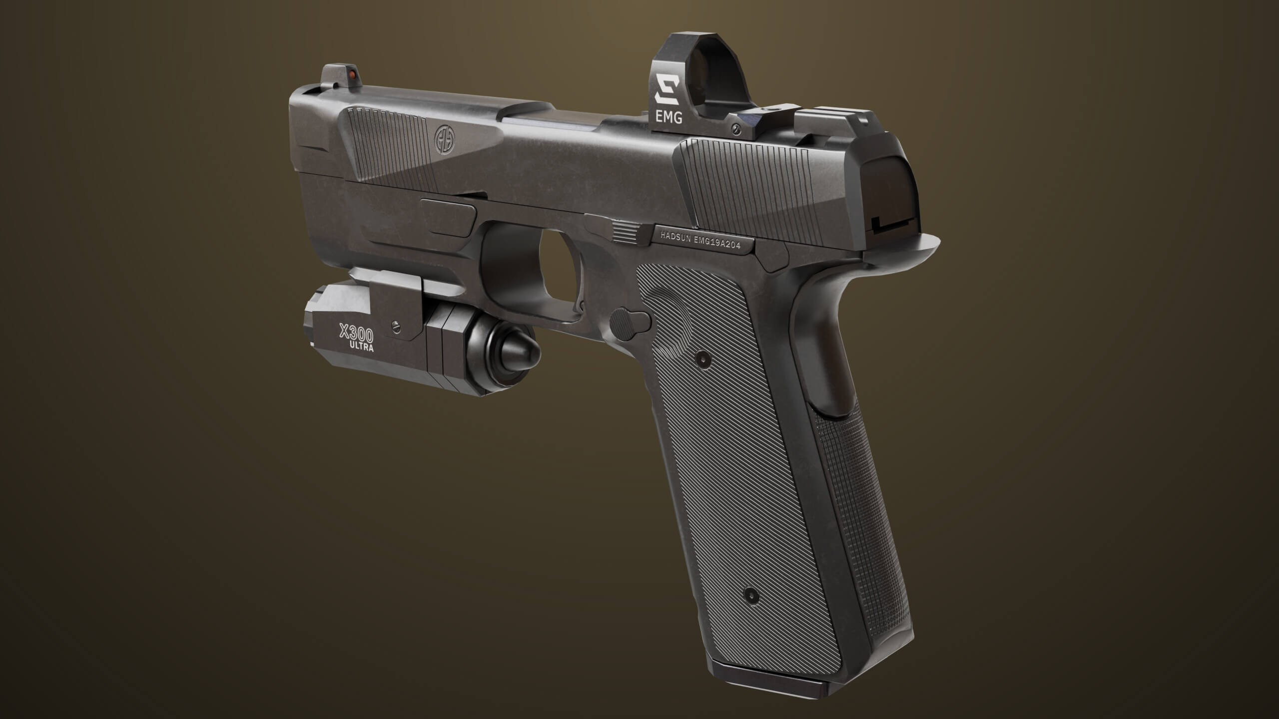 Pistol 03 Black Generic All PBR Unity UE Textures - 3D Model by Eight ...
