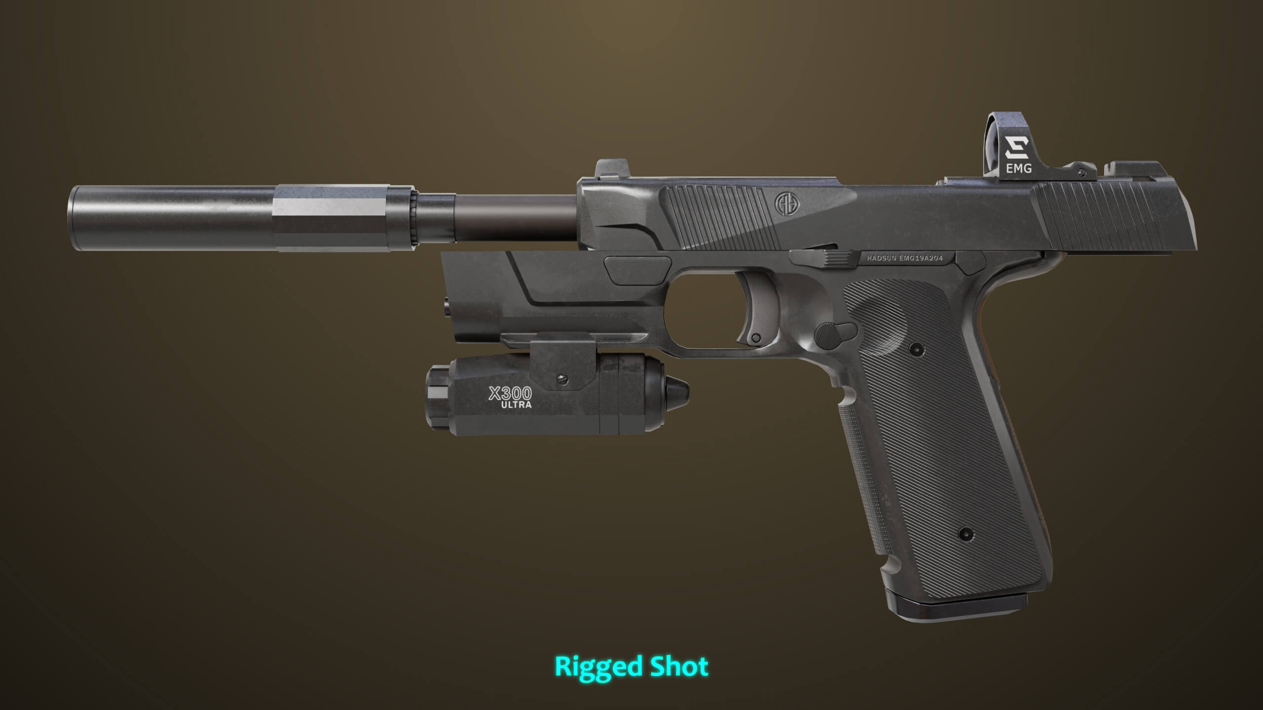 9 Pistol Rigged Collection 02 All PBR Unity UE Textures by Eight Vertex